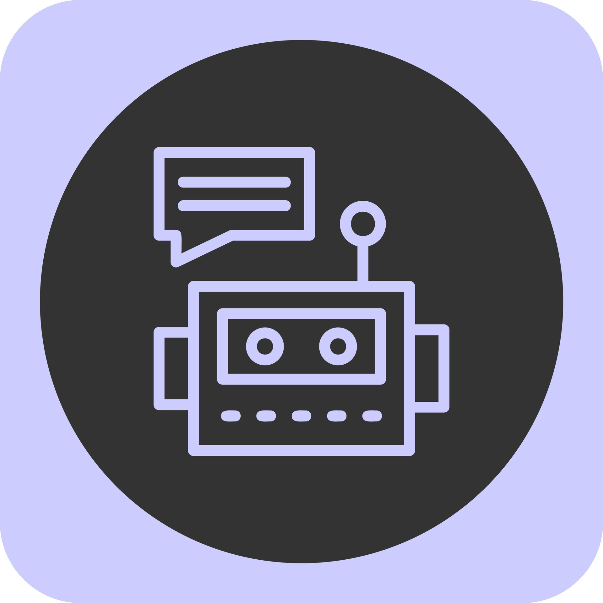 Chatbot Linear Round Icon 39492600 Vector Art at Vecteezy