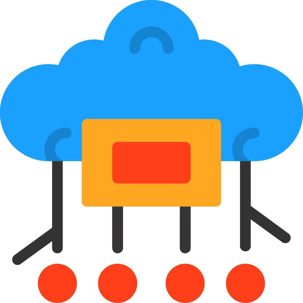 Cloud Computing Flat Icon 39492976 Vector Art at Vecteezy