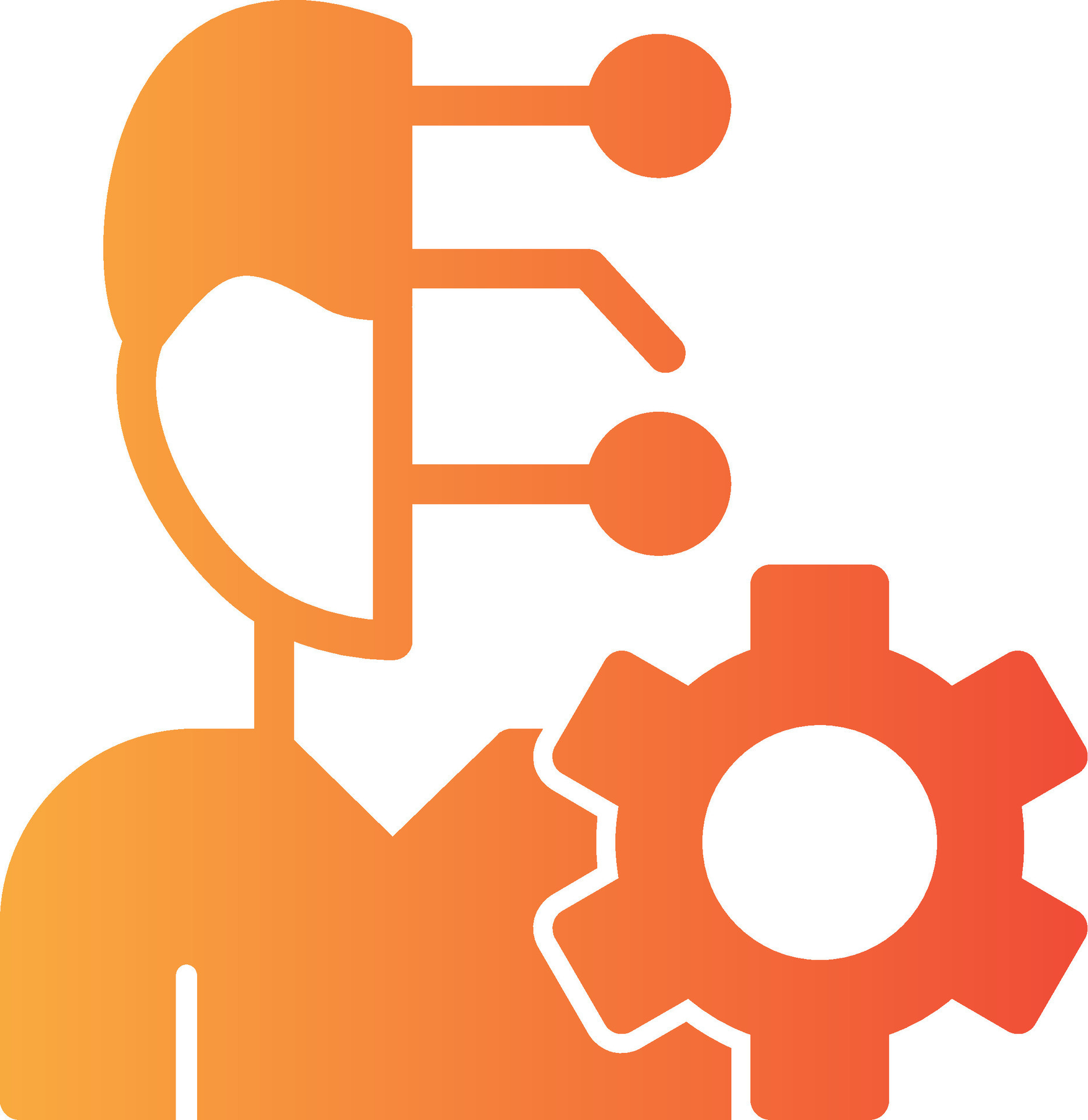 Human-AI Integration Solid Multi Gradient Icon 39493203 Vector Art at ...