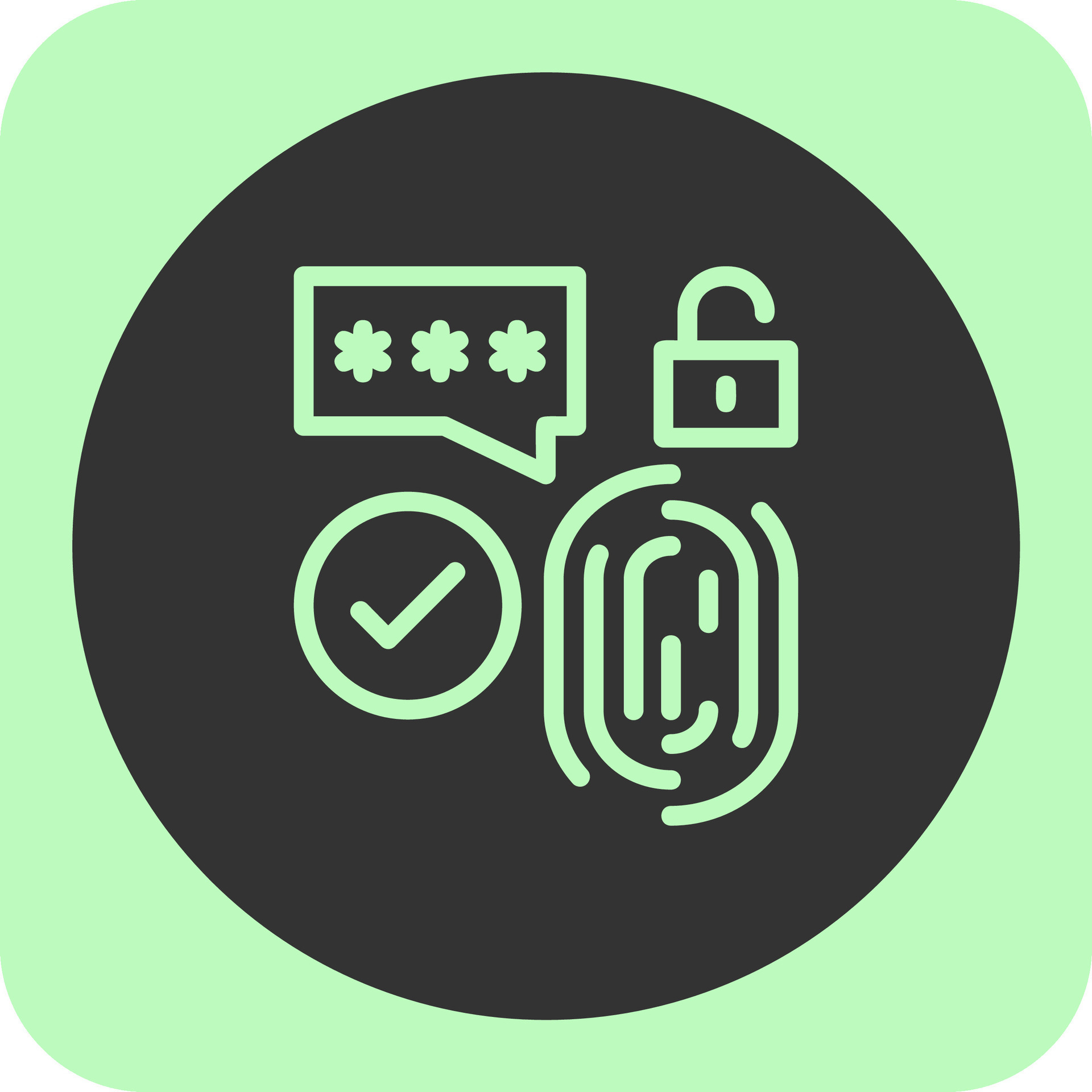 Biometric Security Linear Round Icon 39493414 Vector Art At Vecteezy