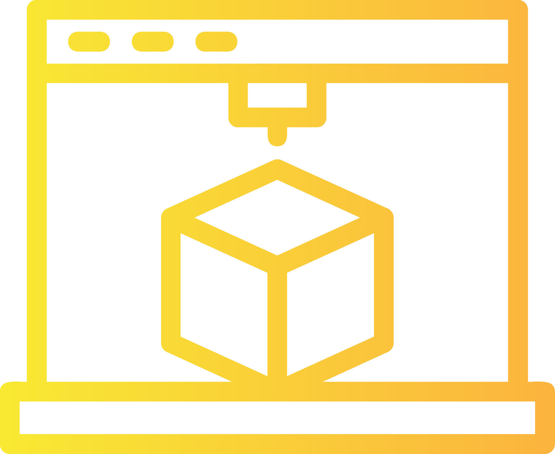 3D Printing Linear Gradient Icon 39493847 Vector Art at Vecteezy