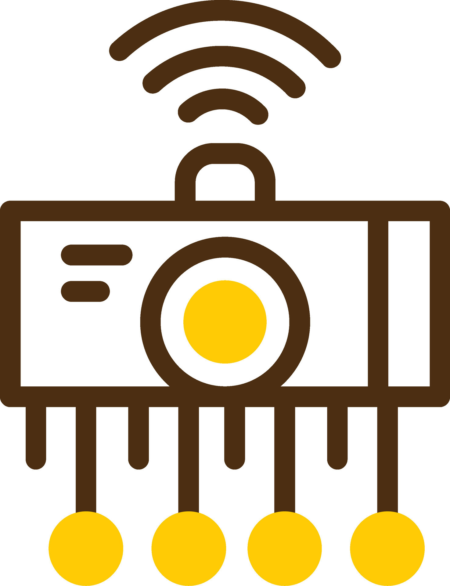 IoT Sensors Yellow Lieanr Circle Icon 39494097 Vector Art at Vecteezy