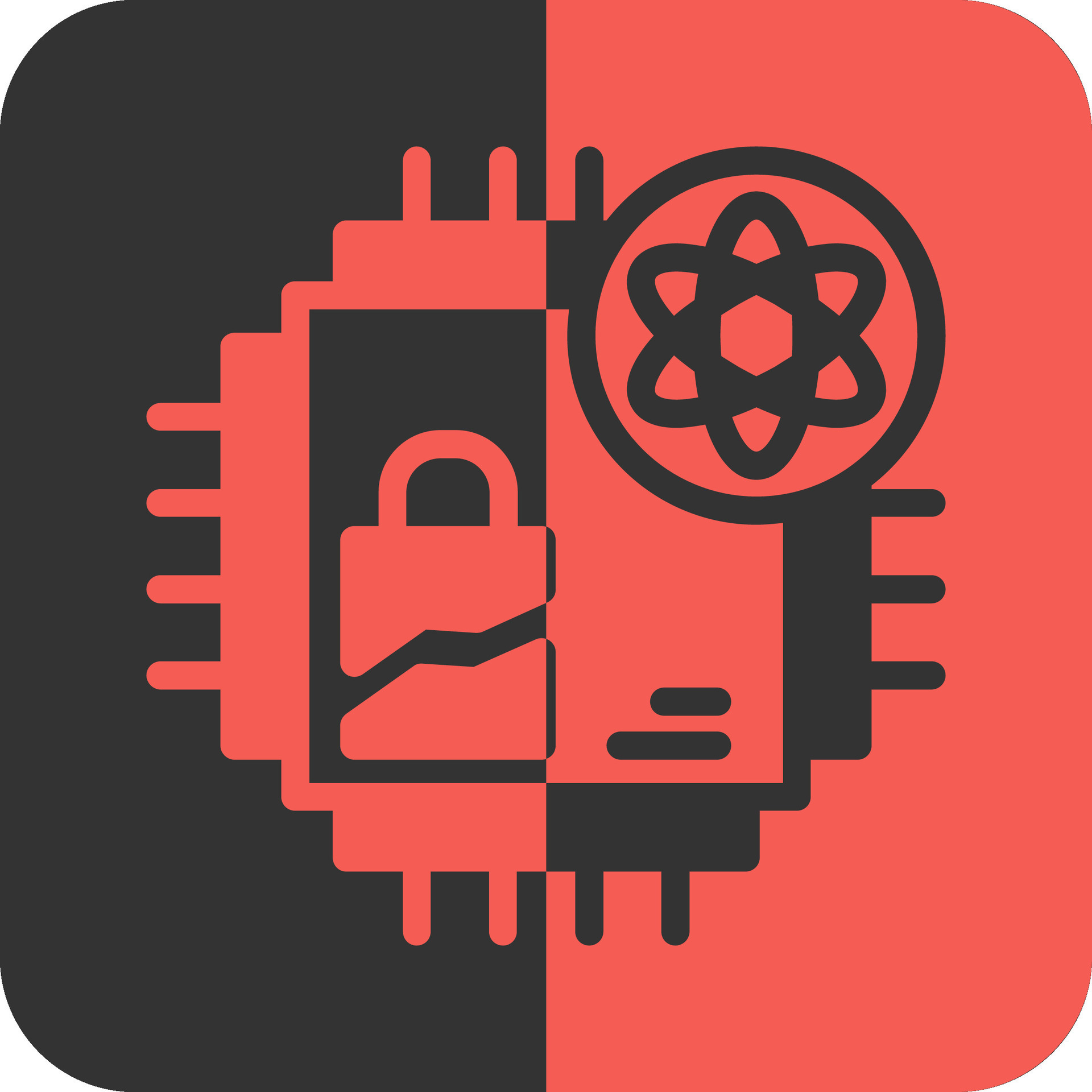 Quantum Cryptography Red Inverse Icon 39494191 Vector Art at Vecteezy