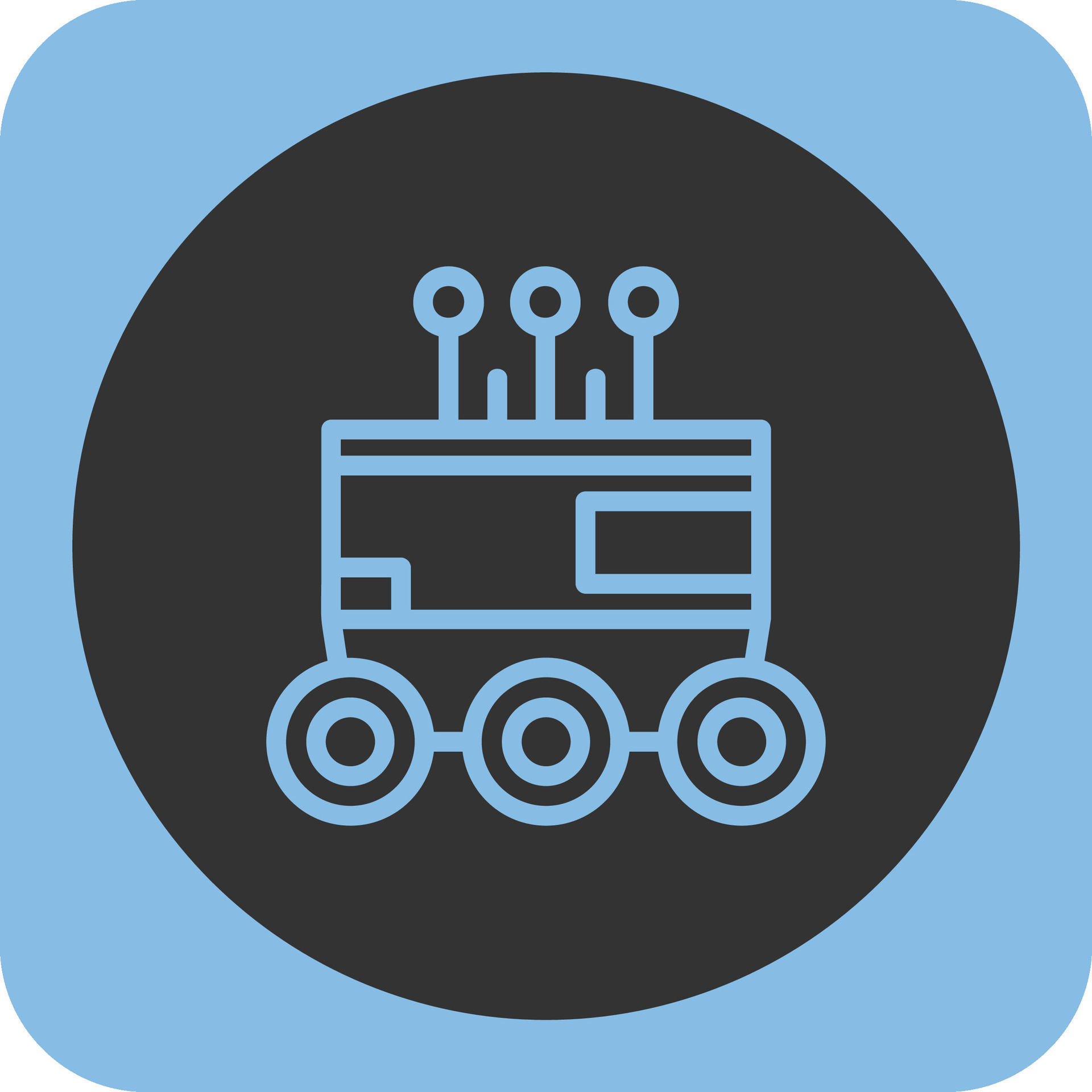 Autonomous Delivery Robot Linear Round Icon 39494361 Vector Art at Vecteezy