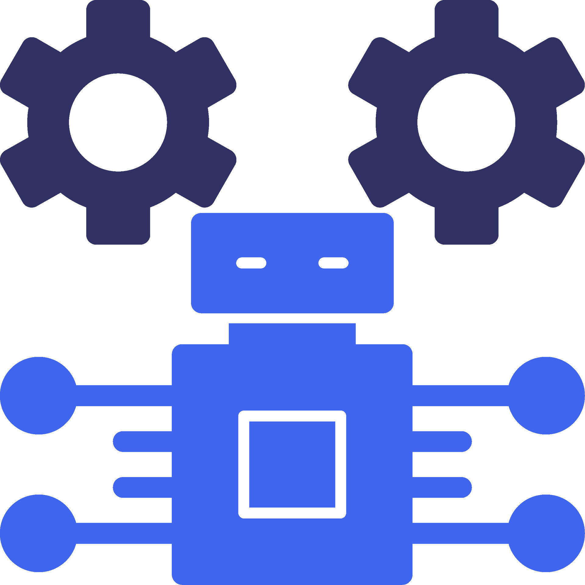 Robotic Process Automation Solid Two Color Icon 39494419 Vector Art At