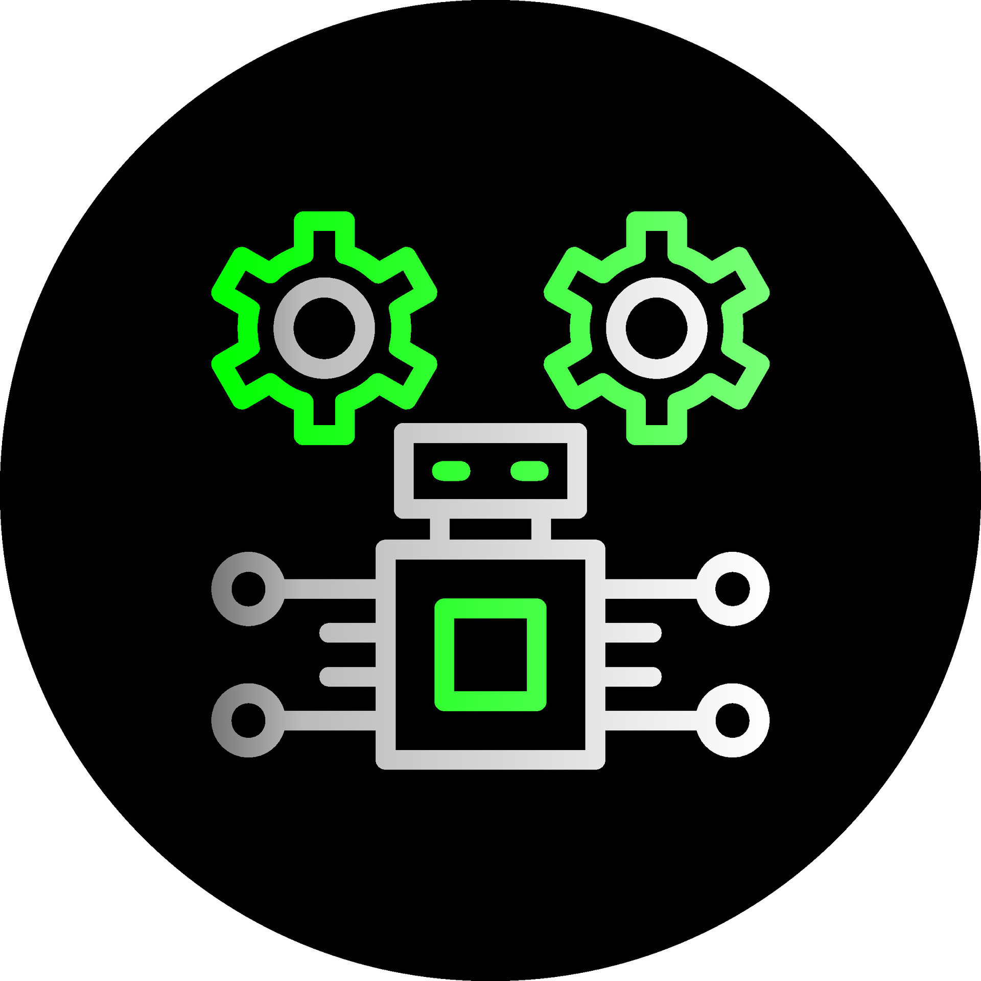 Robotic Process Automation Dual Gradient Circle Icon 39494470 Vector ...