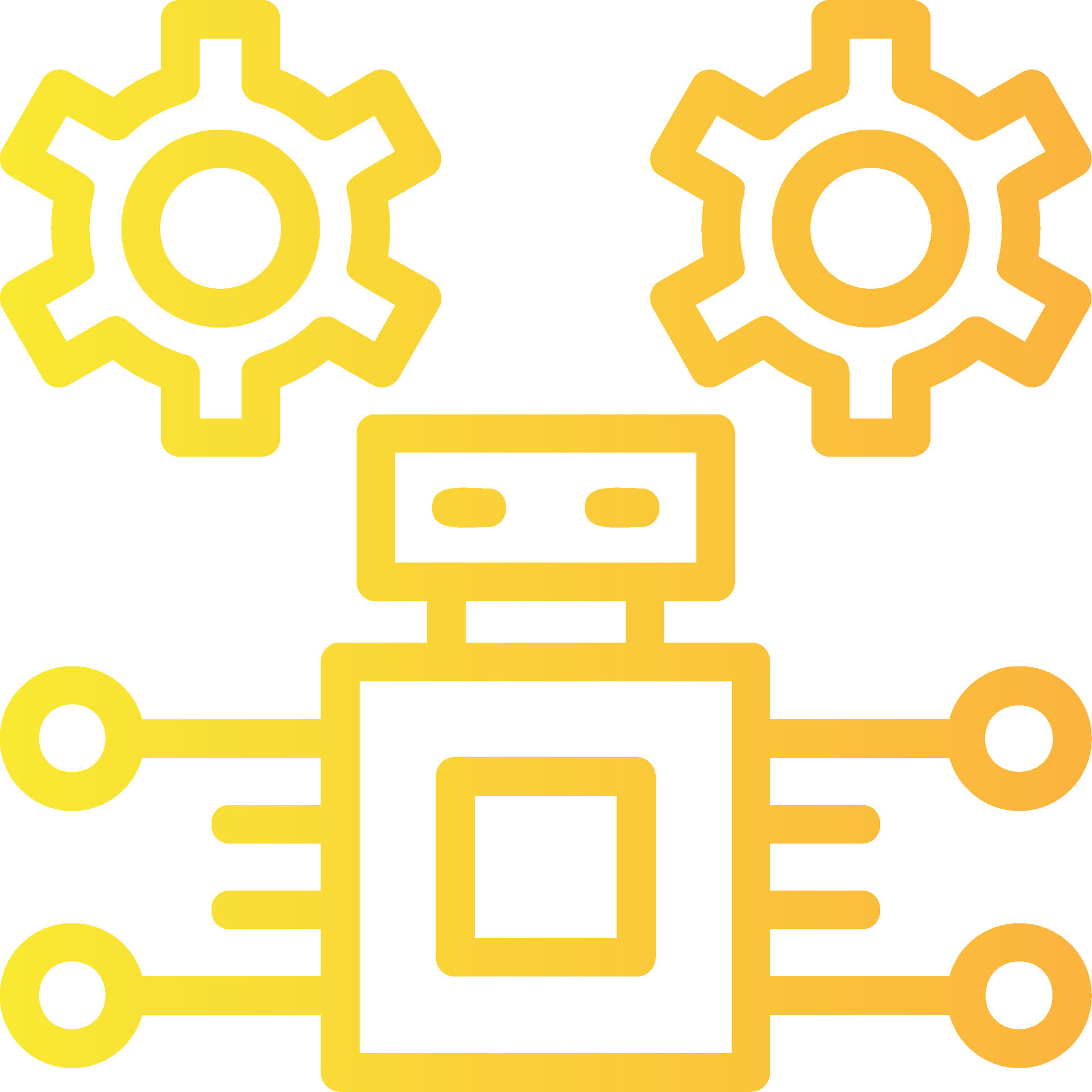 Robotic Process Automation Linear Gradient Icon 39494472 Vector Art At