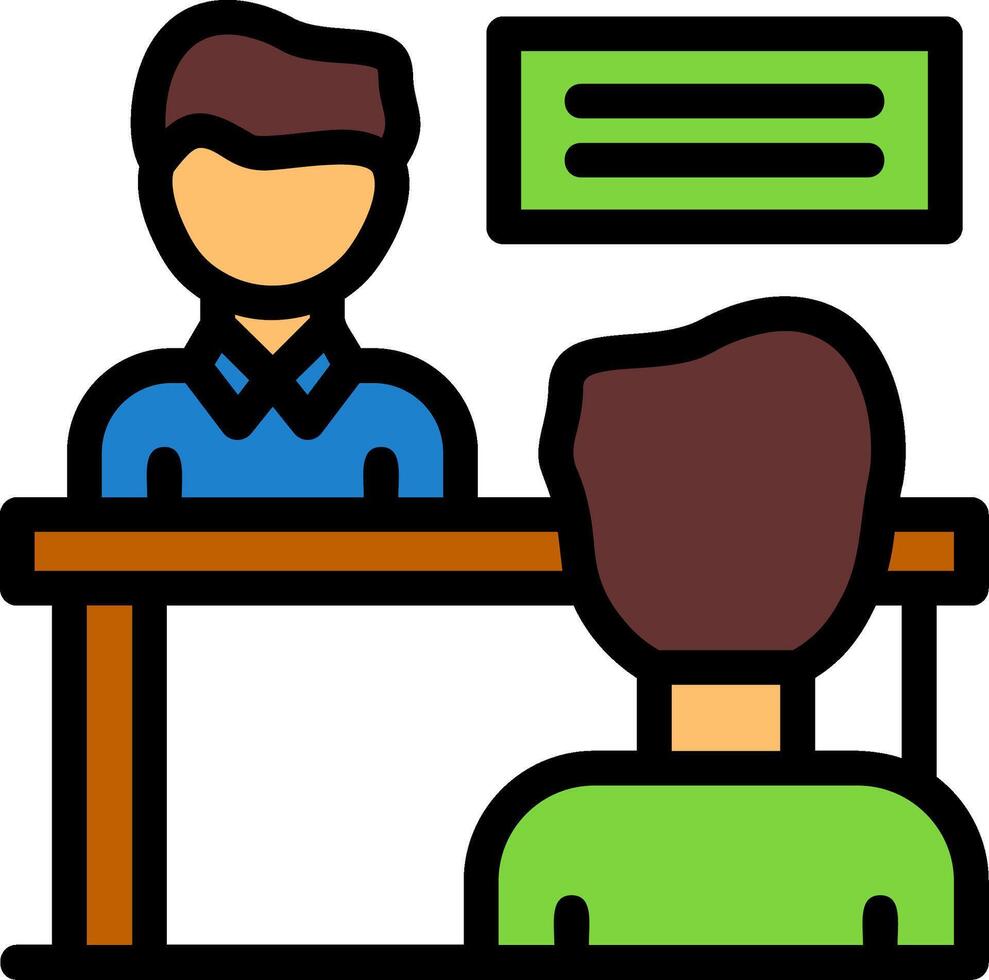 Interviewer and interviewee Line Filled Icon 39500335 Vector Art at ... Interviewer and interviewee Line Filled Icon 39500335 Vector Art at ...