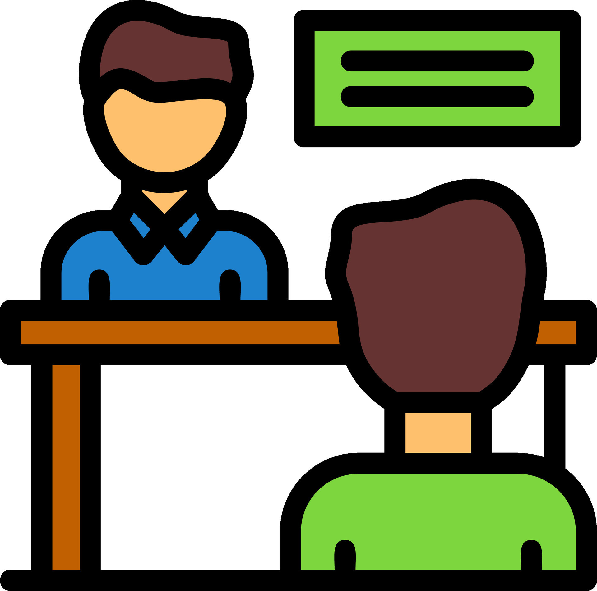 Interviewer and interviewee Line Filled Icon 39500335 Vector Art at ... Interviewer and interviewee Line Filled Icon 39500335 Vector Art at ...