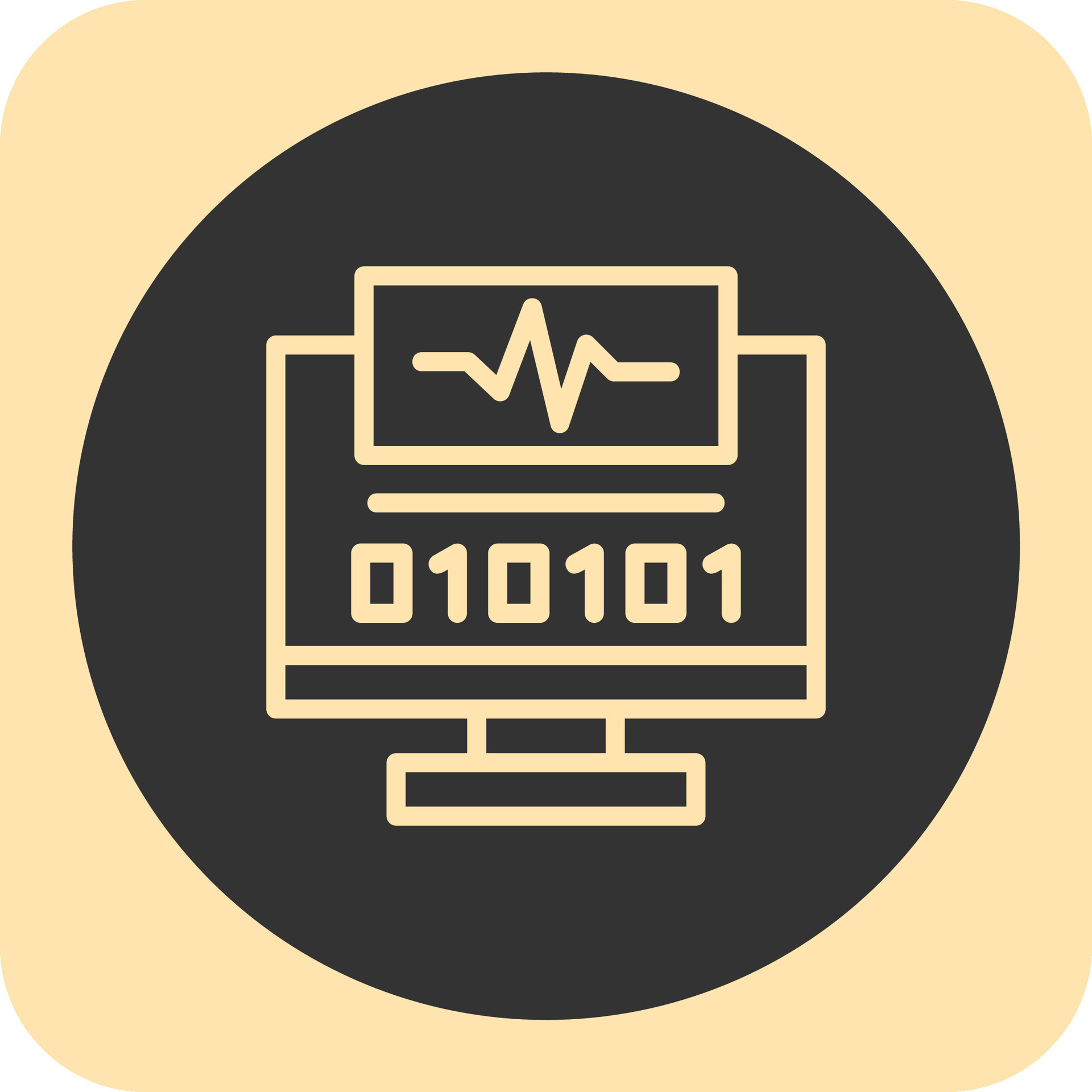 Byte Pulse Linear Round Icon 39509120 Vector Art at Vecteezy
