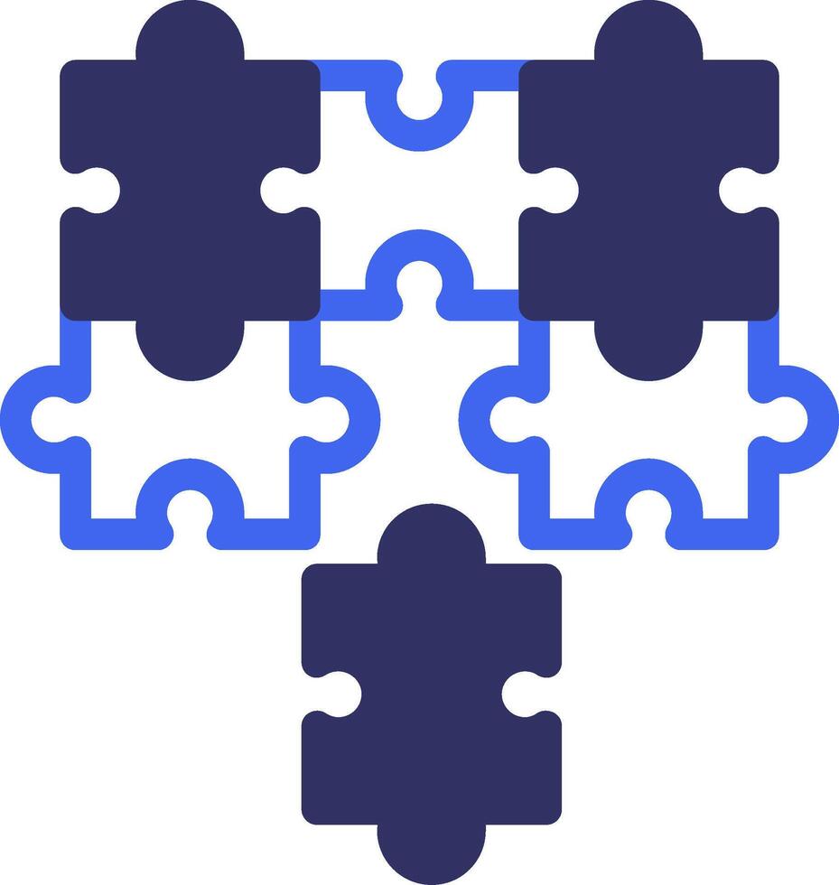 Puzzle pieces fitting together symbolizing alignment Solid Two Color ...