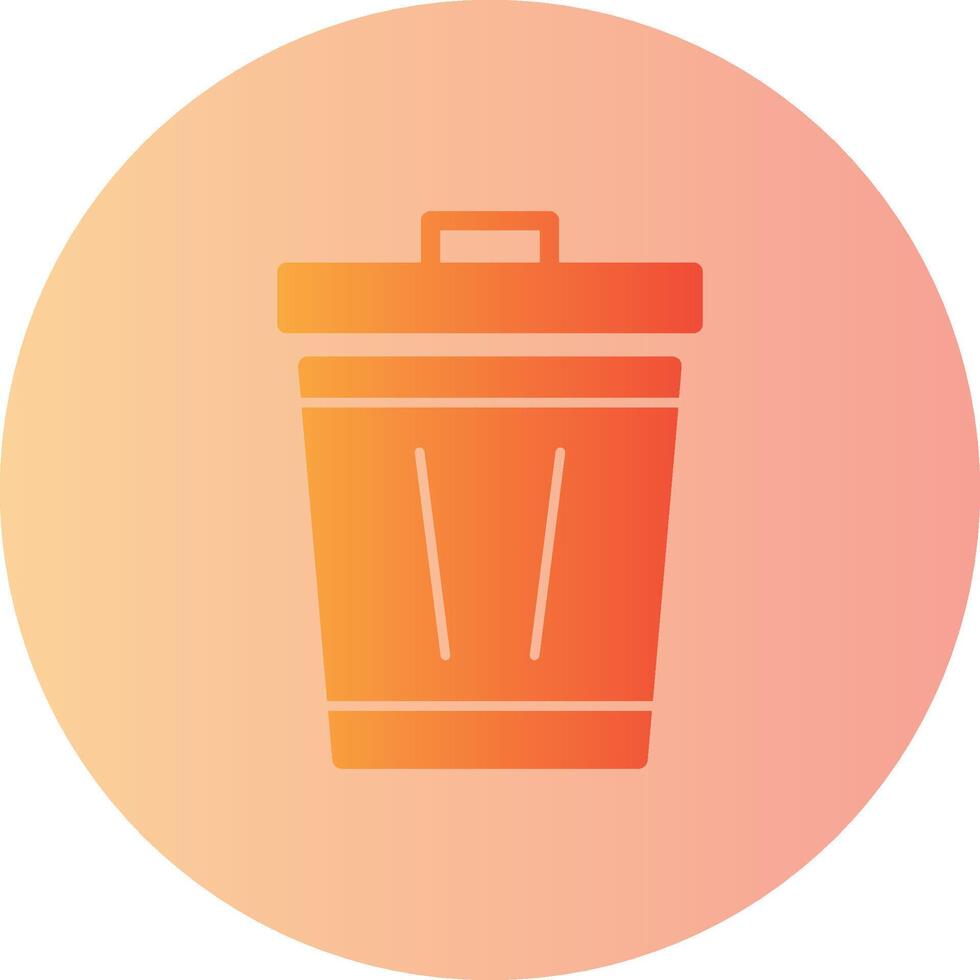 Trash Can Gradient Circle Icon 39511043 Vector Art at Vecteezy