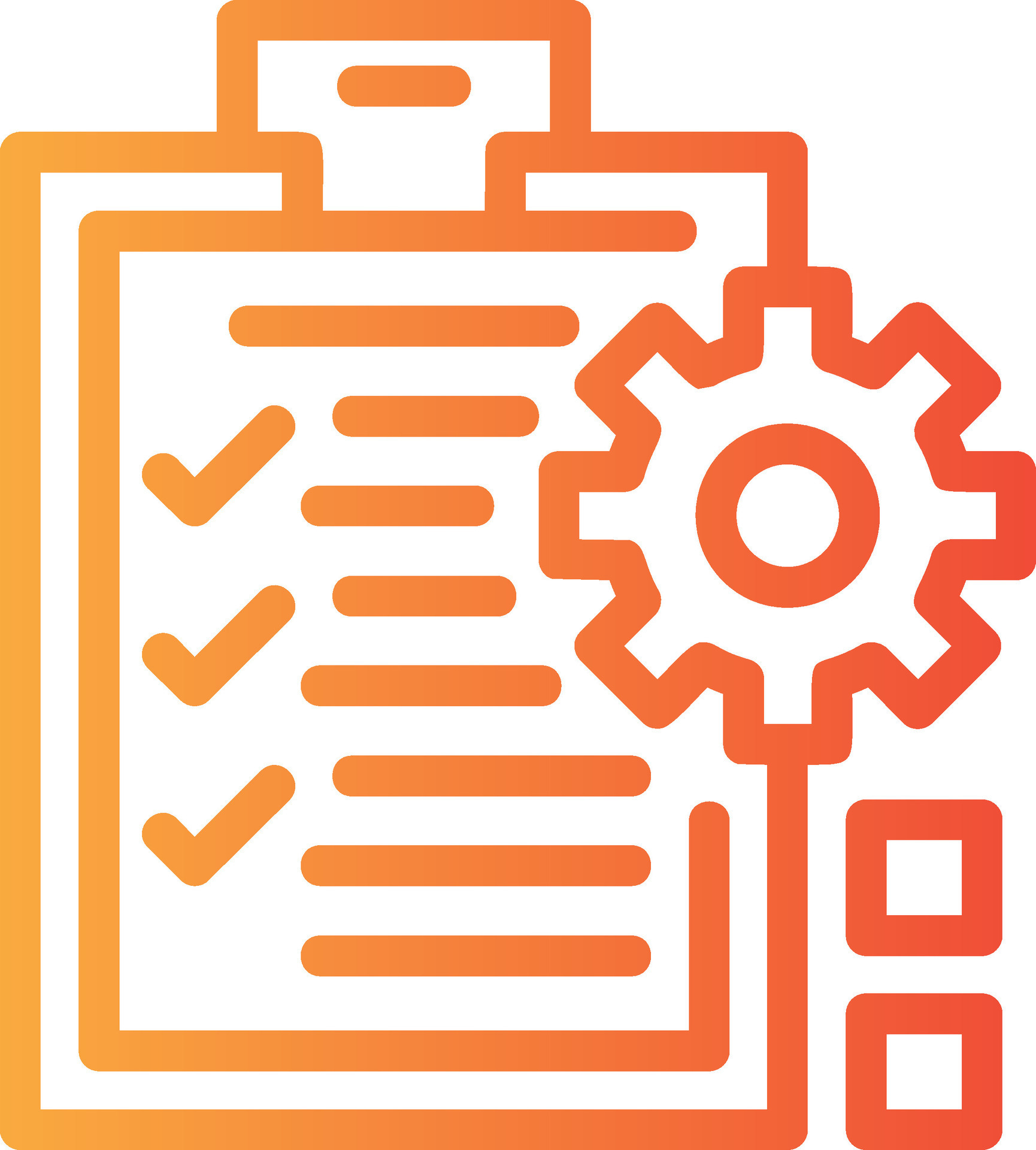 Checklist indicating preparation Linear Gradient Icon 39511197 Vector Art at Vecteezy