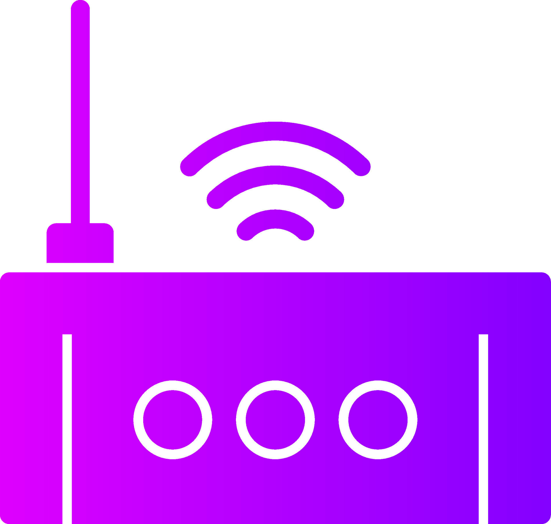 Wi Fi Router Solid Multi Gradient Icon 39512526 Vector Art At Vecteezy