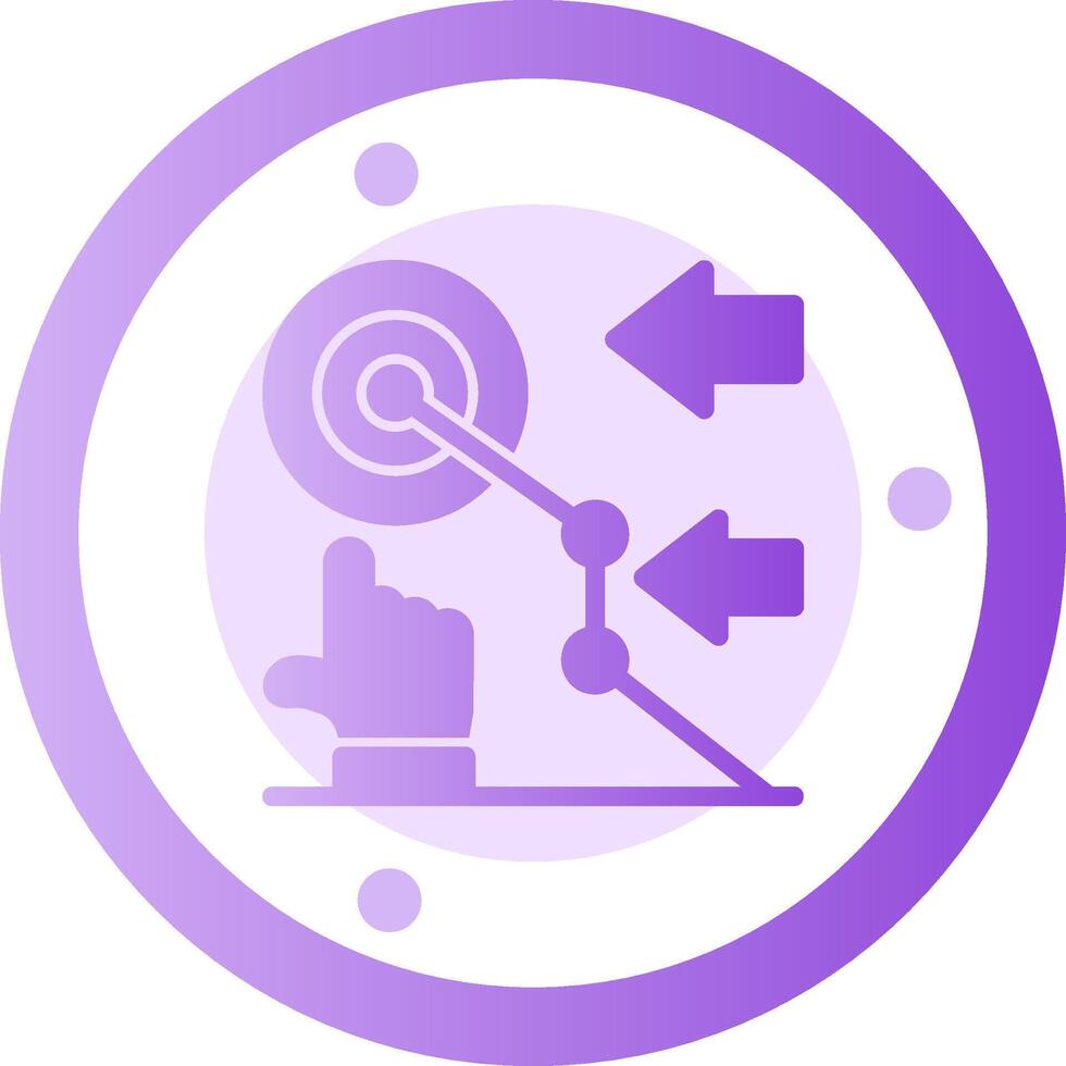 Hand with a target for goal setting Glyph Gradient Icon 39513264 Vector ...