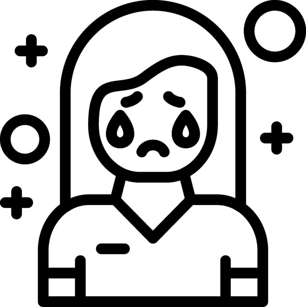 Melancholy Line Icon 39516075 Vector Art at Vecteezy