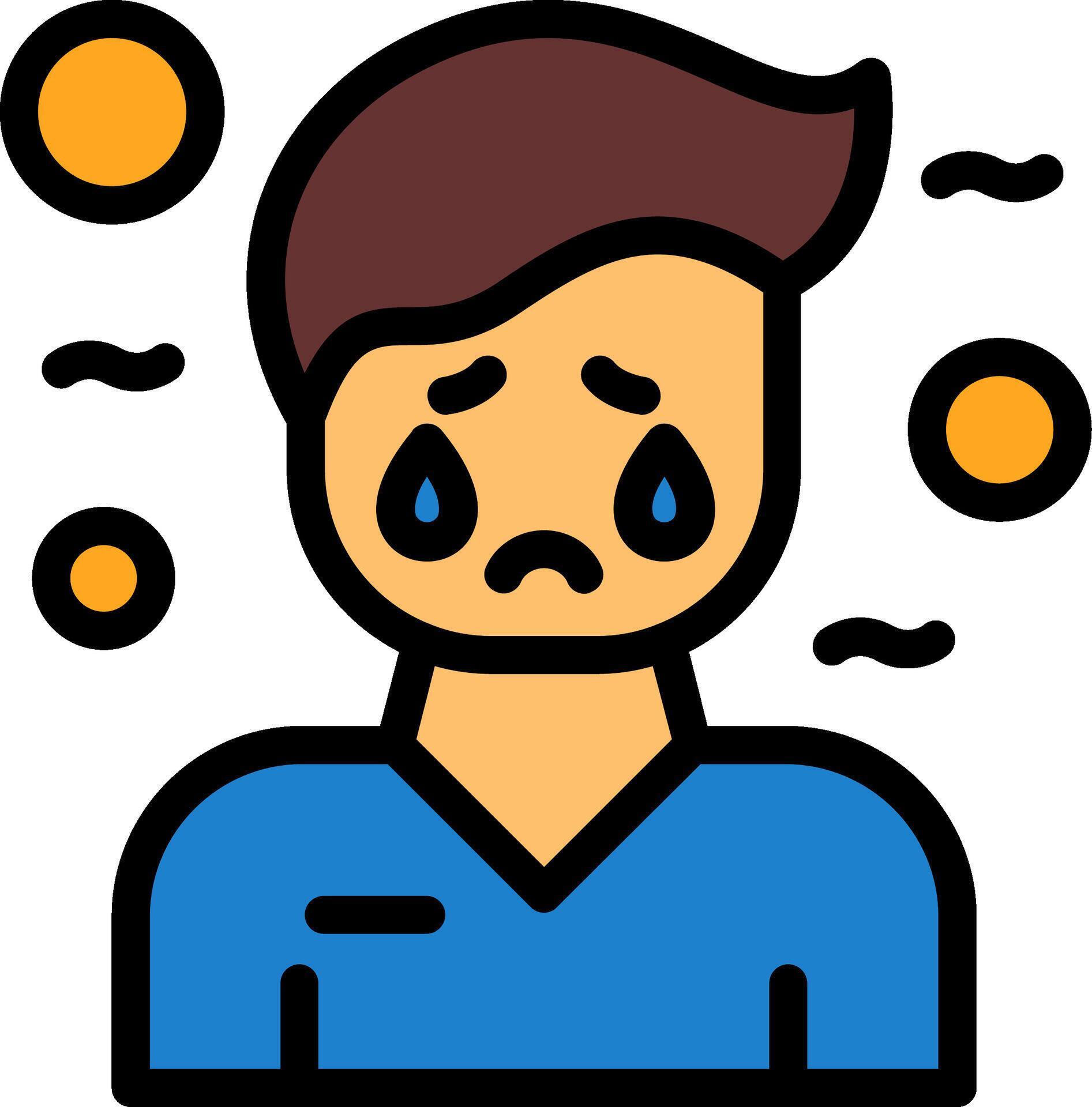 Melancholy Line Filled Icon 39516509 Vector Art at Vecteezy