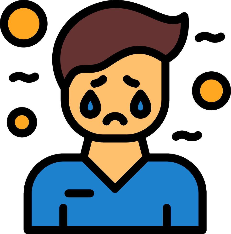 Melancholy Line Filled Icon 39516509 Vector Art at Vecteezy