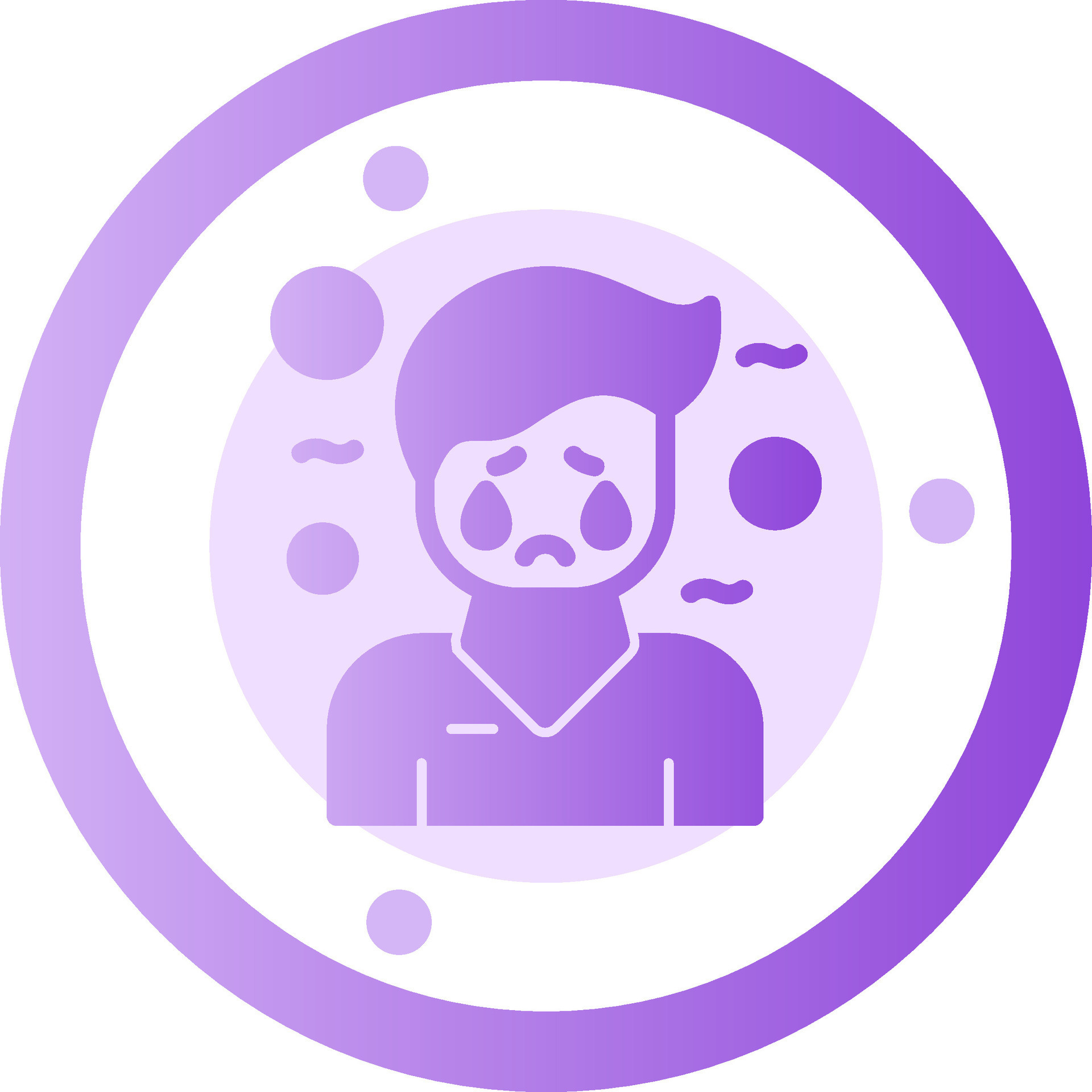 Melancholy Glyph Gradient Icon 39516524 Vector Art at Vecteezy