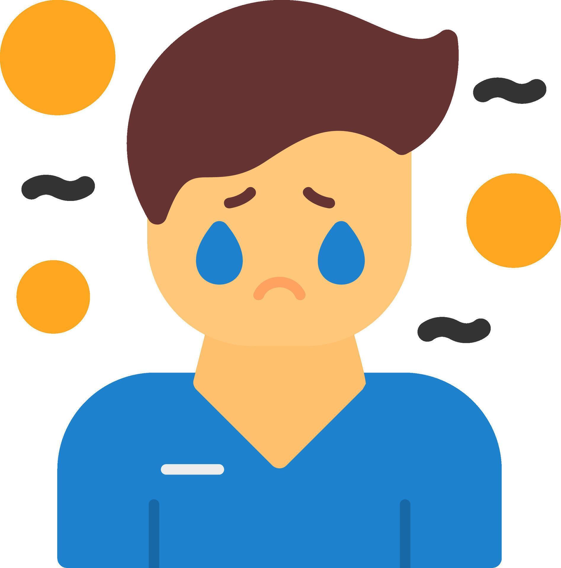 Melancholy Flat Icon 39516527 Vector Art at Vecteezy