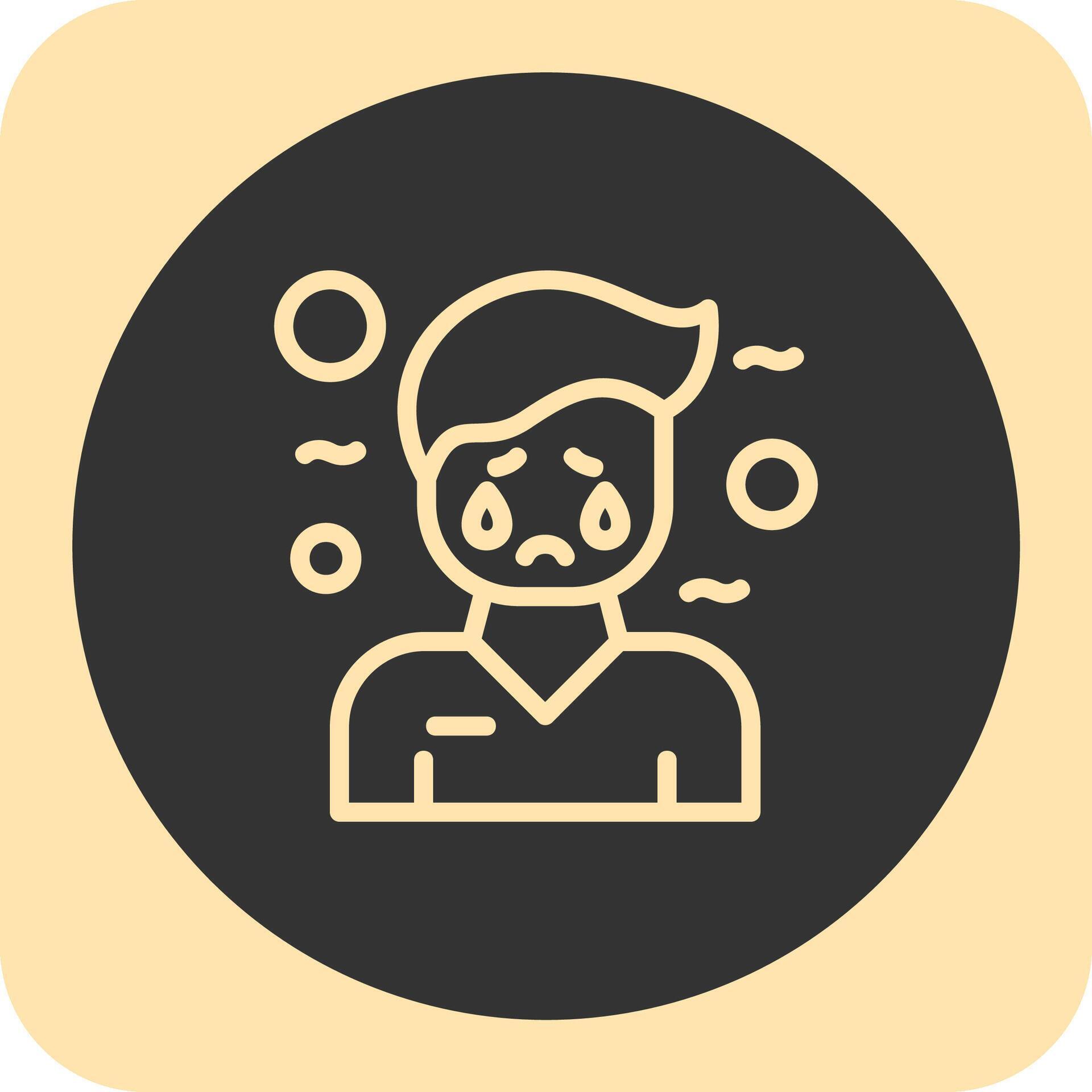 Melancholy Linear Round Icon 39516530 Vector Art at Vecteezy