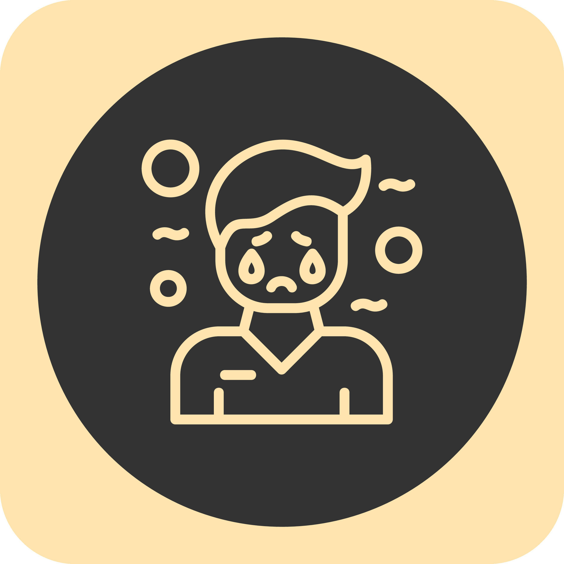Melancholy Linear Round Icon 39516530 Vector Art at Vecteezy