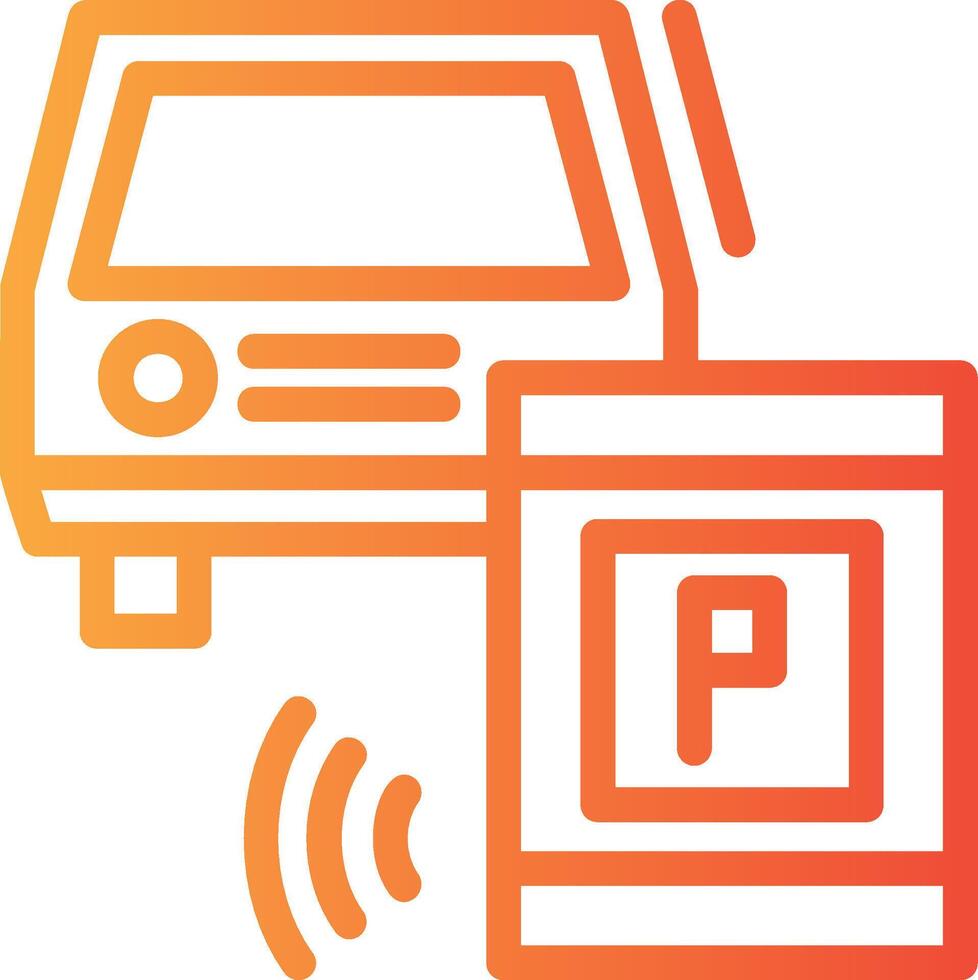 Remote parking Linear Gradient Icon 39521131 Vector Art at Vecteezy