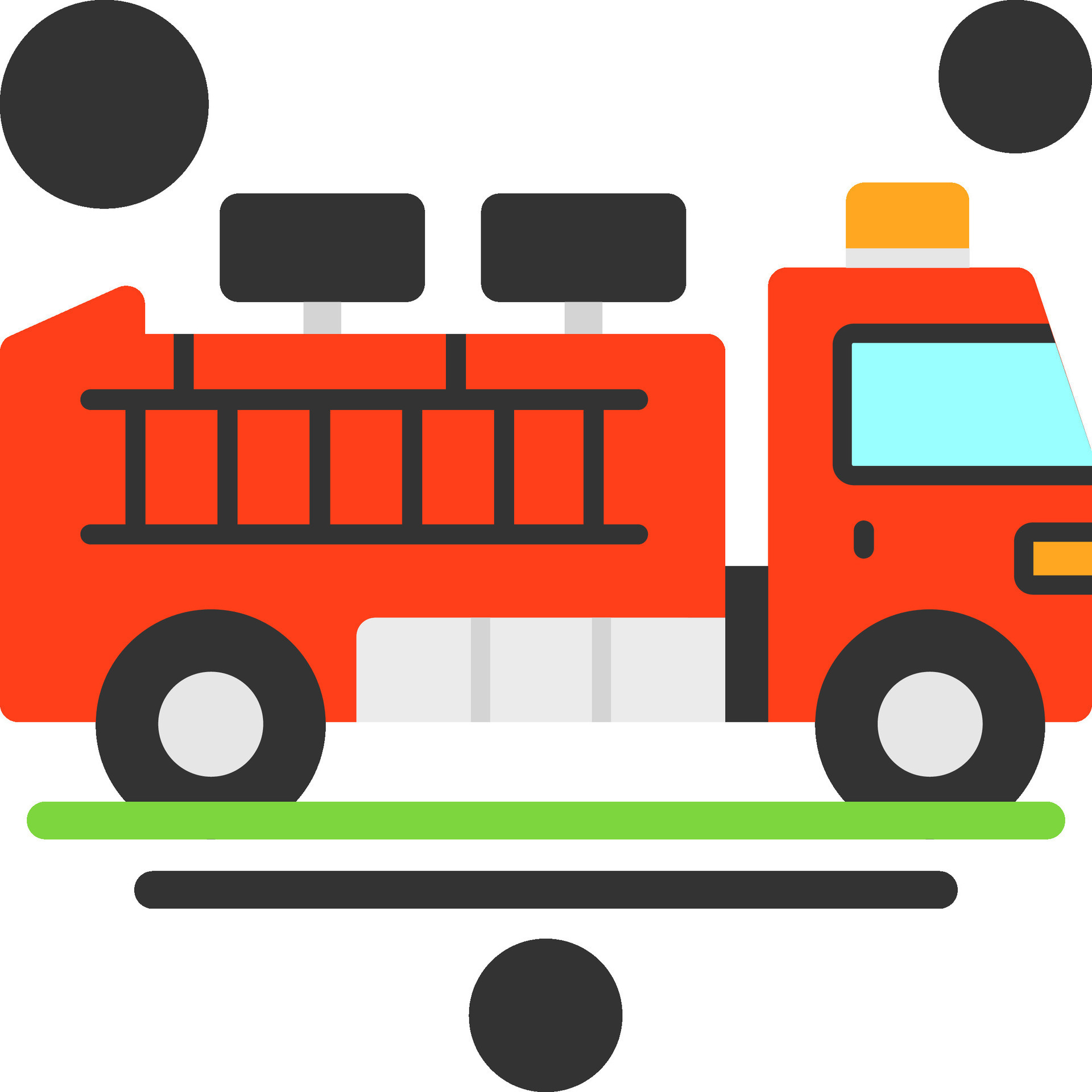 Fire Engine Flat Icon 39521689 Vector Art at Vecteezy