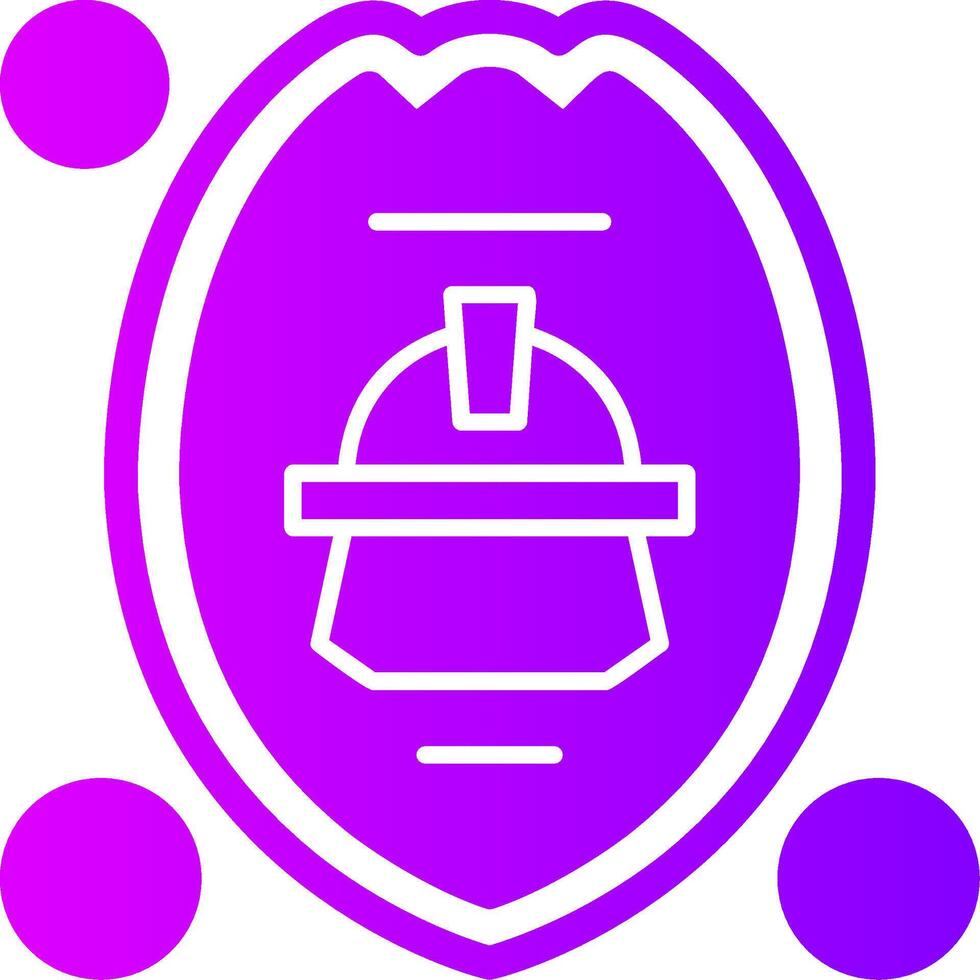 Firefighter Shield Solid Multi Gradient Icon 39523205 Vector Art at ...