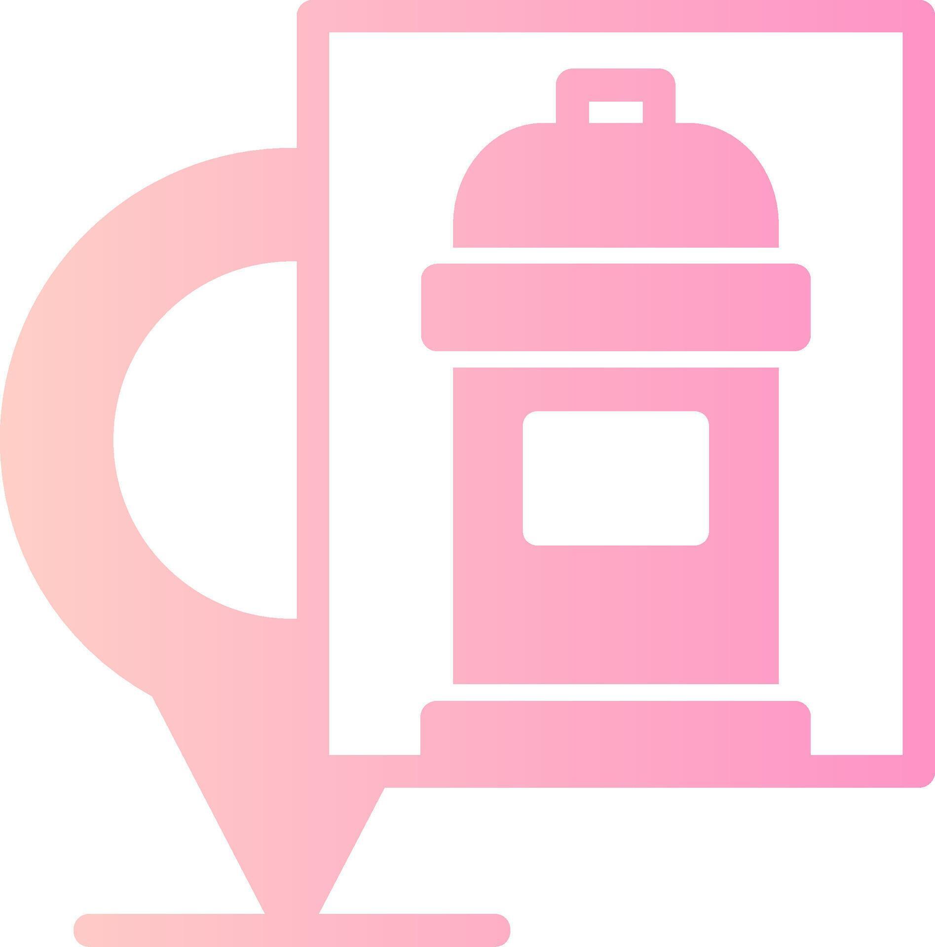 Fire Hydrant Location Marker Solid Multi Gradient Icon 39523667 Vector ...