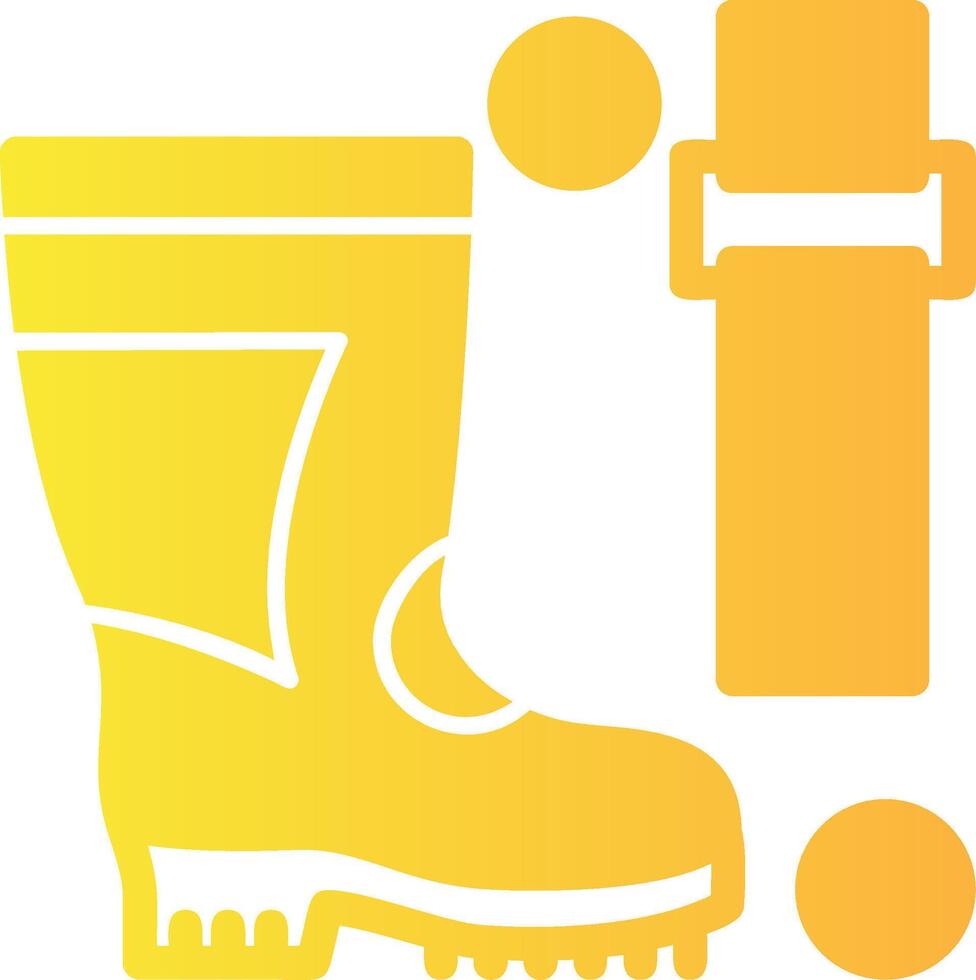 Firefighter-s Boot Strap Solid Multi Gradient Icon 39523722 Vector Art ...