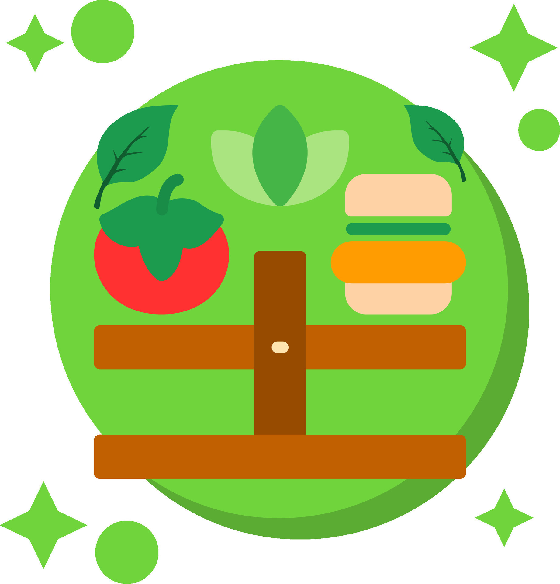 Balanced Diet Tailed Color Icon 39524778 Vector Art at Vecteezy