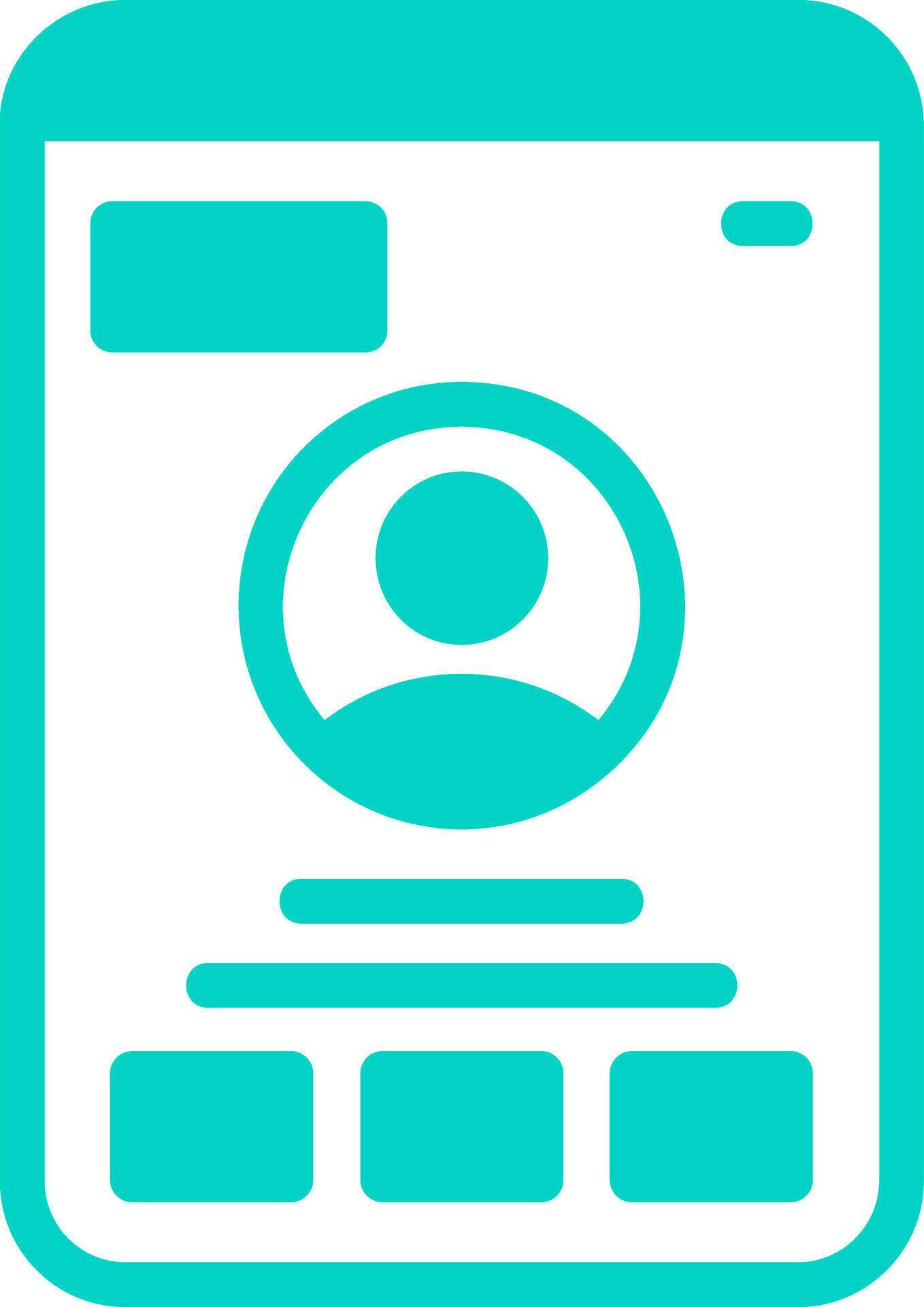 Profile Solid Multi Gradient Icon 39526879 Vector Art at Vecteezy