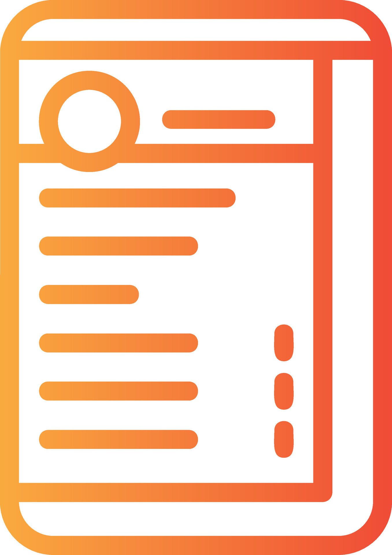 Menu Linear Gradient Icon 39527720 Vector Art at Vecteezy