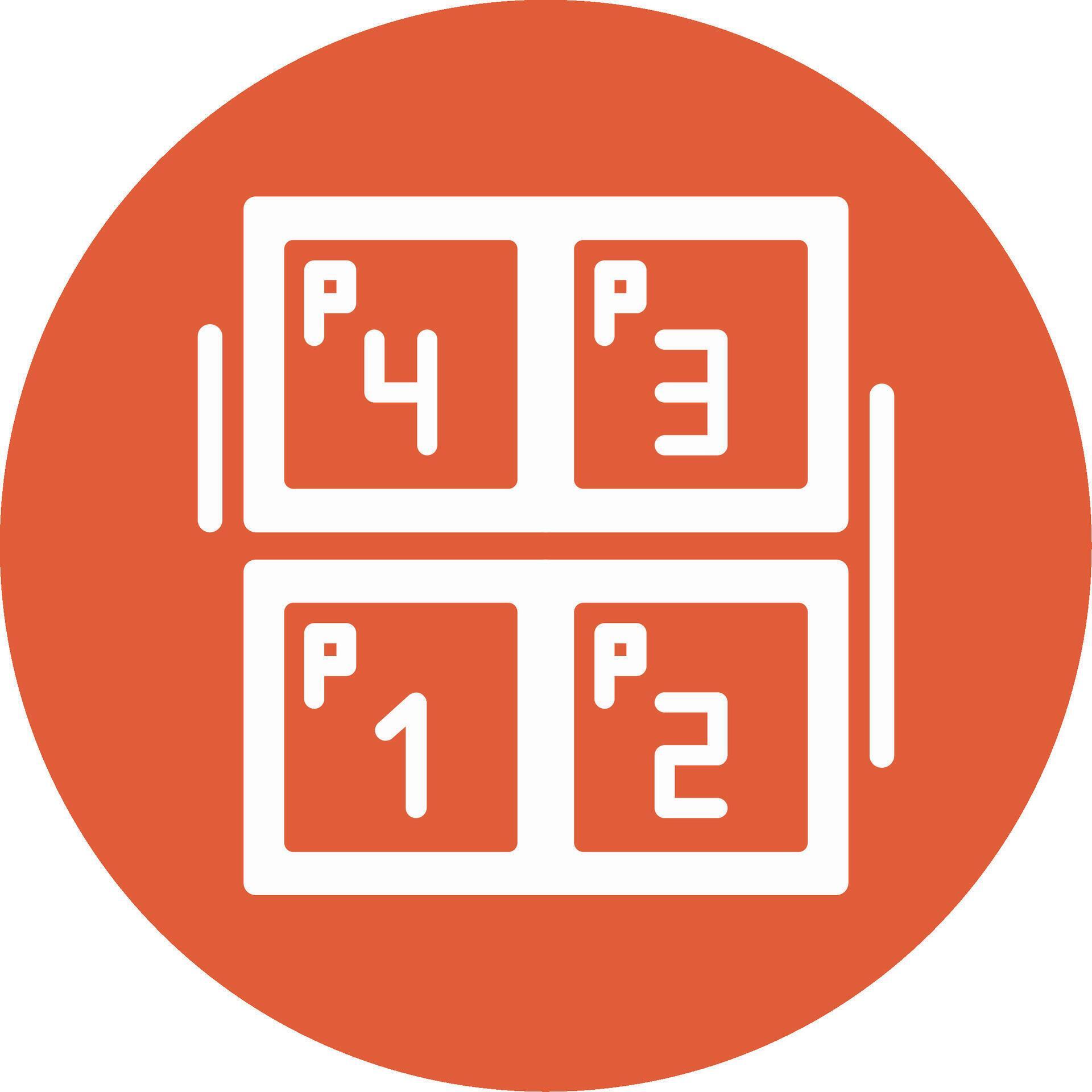 Parking Space Numbering Glyph Circle Icon 39532844 Vector Art At Vecteezy