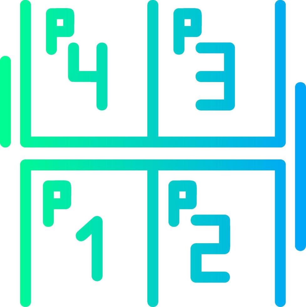 Parking space numbering Linear Gradient Icon 39532851 Vector Art at Vecteezy