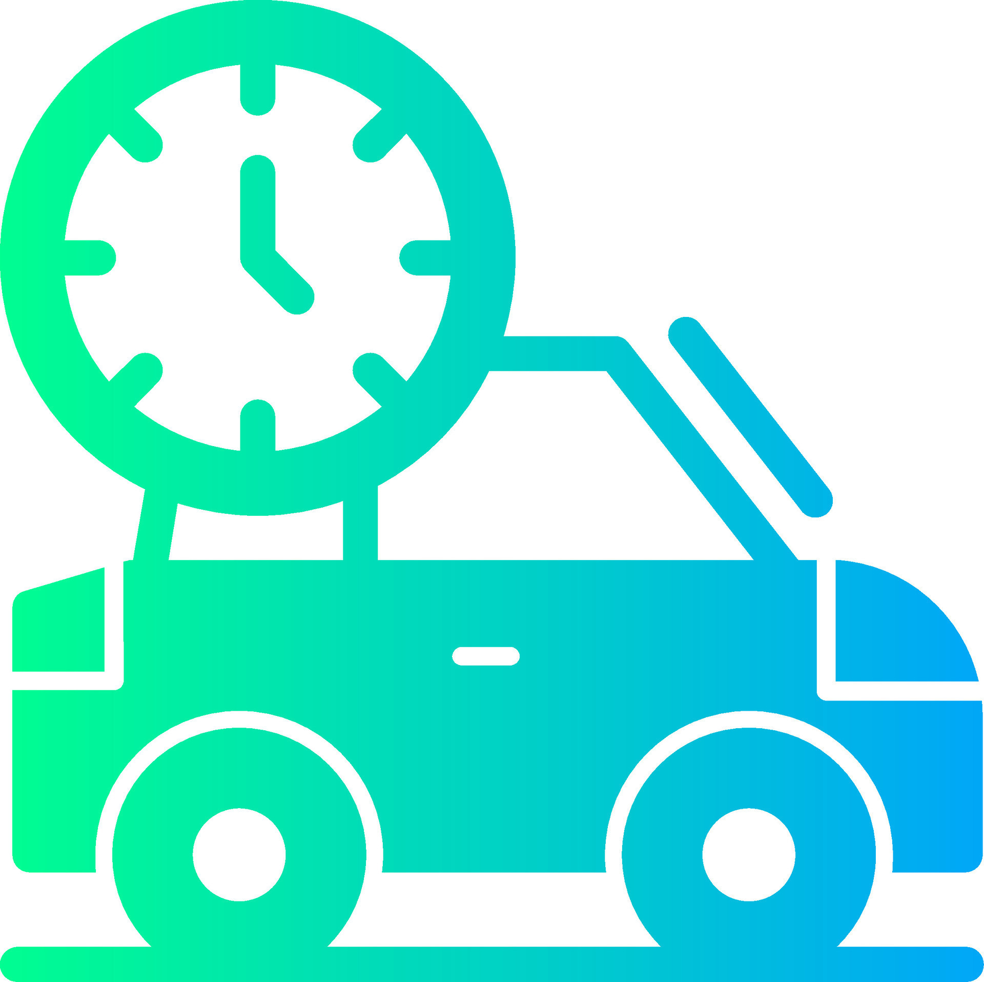 Car with clock Solid Multi Gradient Icon 39536635 Vector Art at Vecteezy
