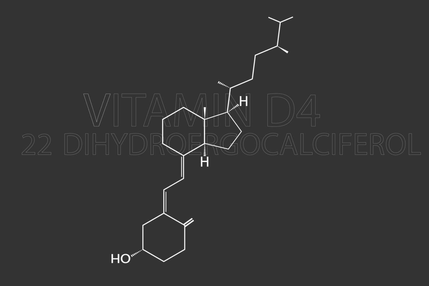 Vitamin d4 molecular skeletal chemical formula 39549590 Vector Art at ...