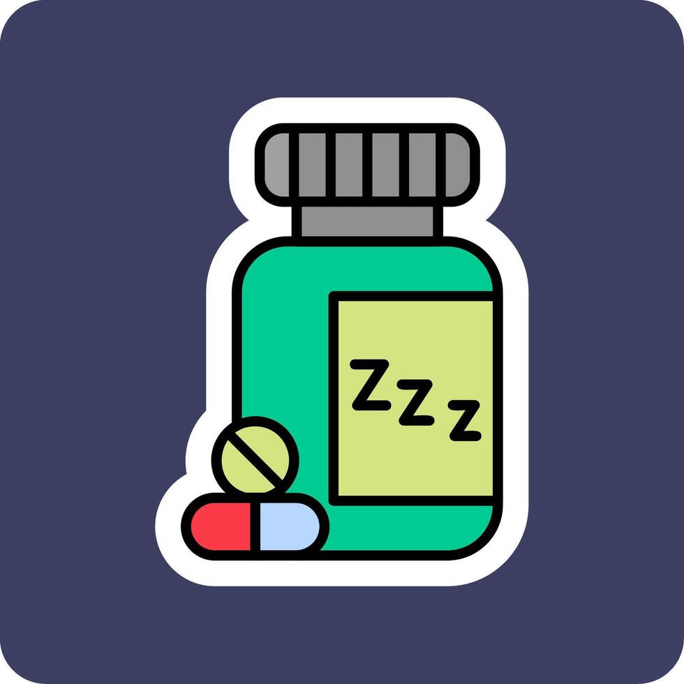 Sleeping Pills Vector Icon 39573661 Vector Art At Vecteezy