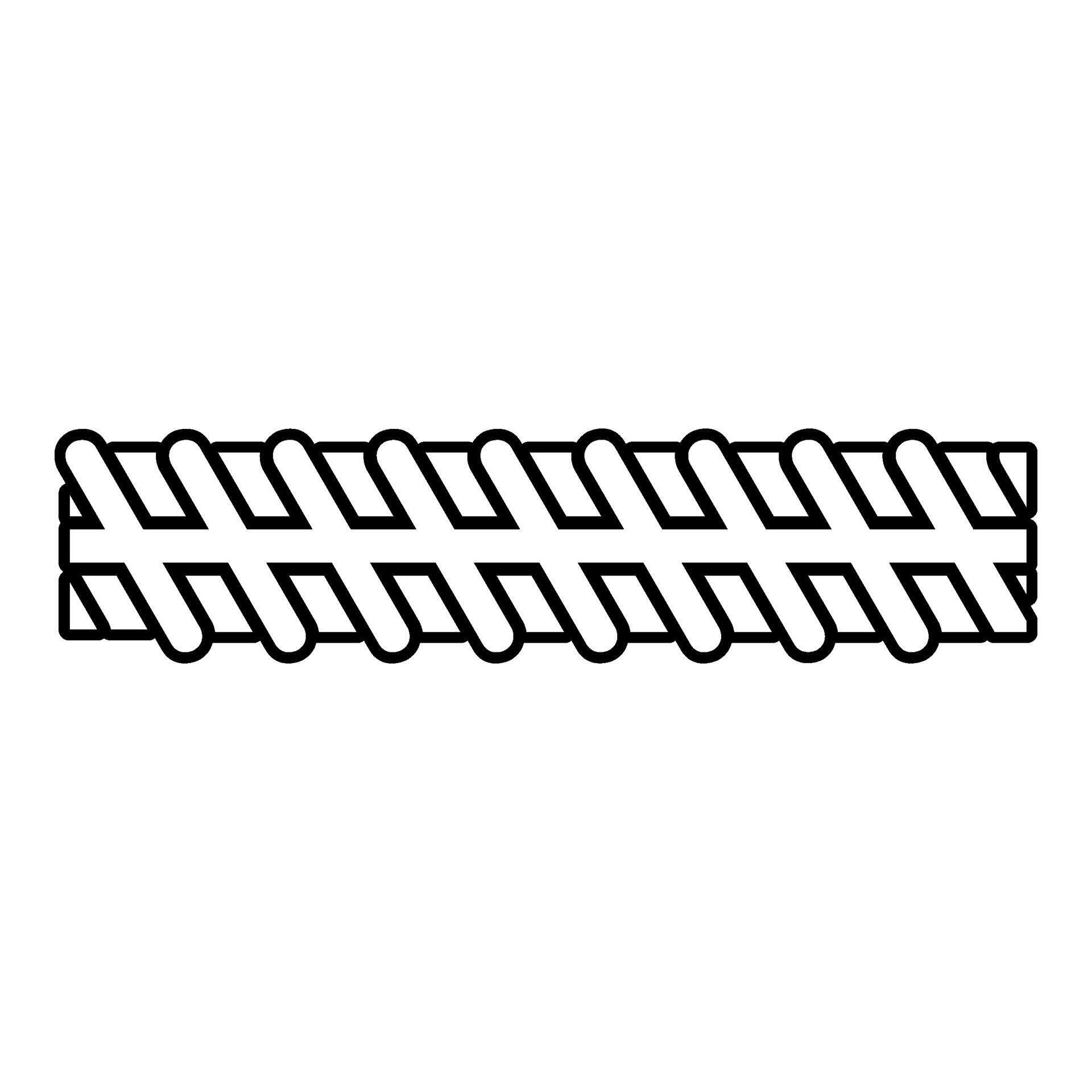 Rebar reinforcement contour outline line icon black color vector illustration image thin flat ...