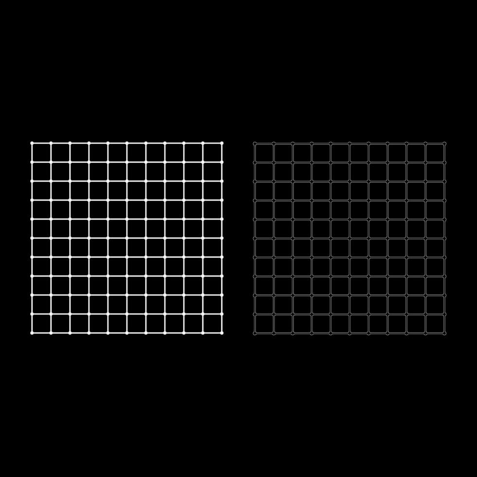 Square grid checkered set icon white color vector illustration image ...