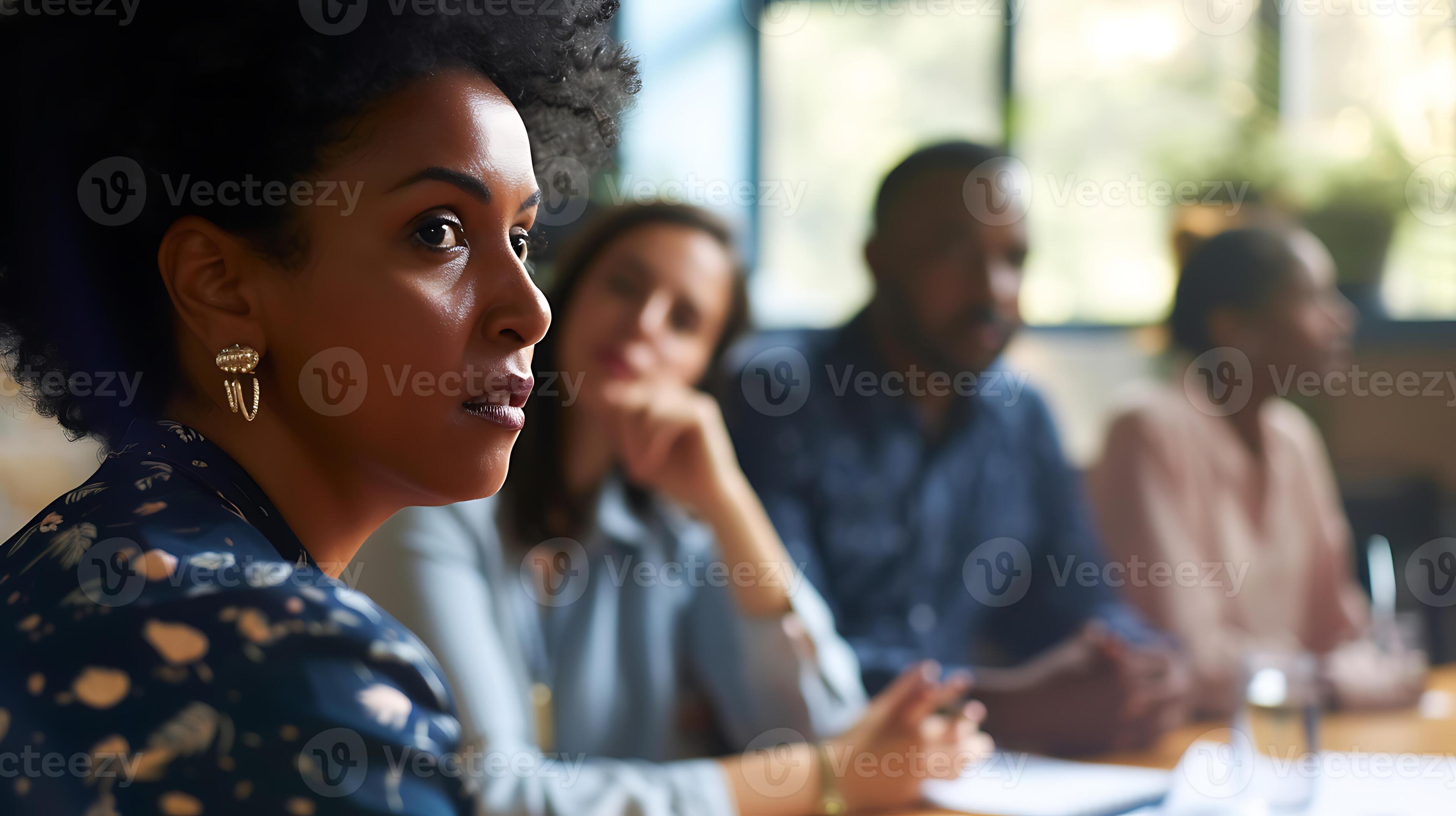 AI generated Group of People Sitting Around a Table. Generative AI ...