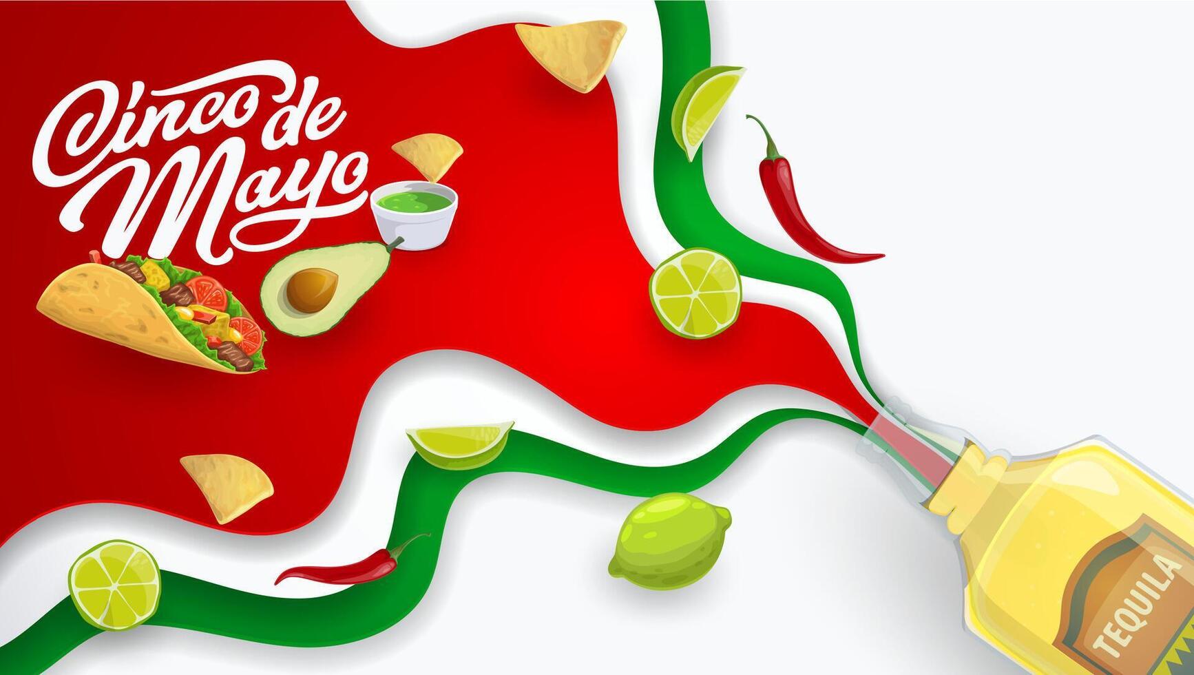 Cinco de mayo mexican holiday paper cut banner 39609266 Vector Art at ...