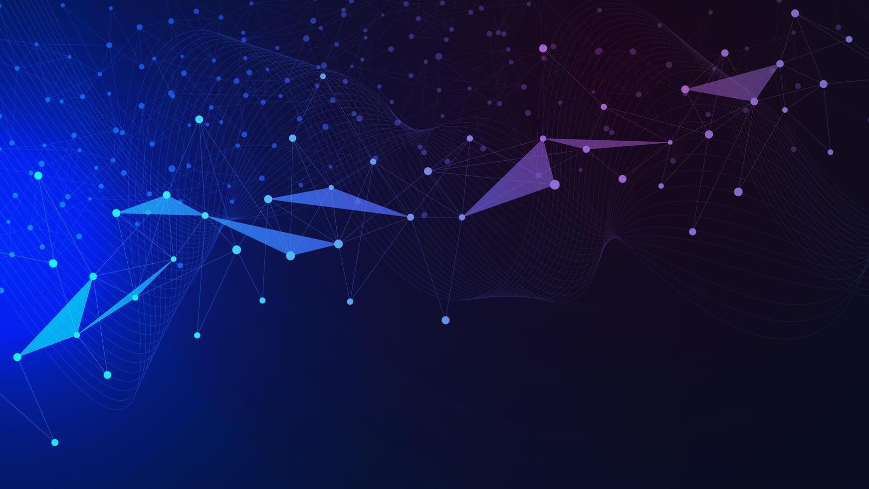 Abstract Geometric With Connecting Dots And Lines Global Network Connection Big Data