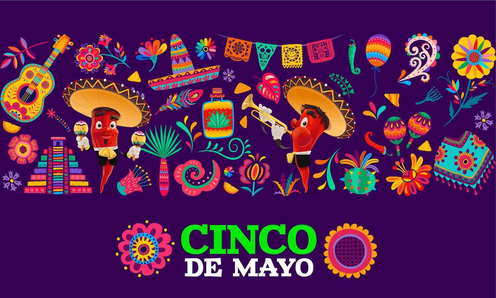 Cinco de mayo mexican holiday colorful background 39613585 Vector Art ...