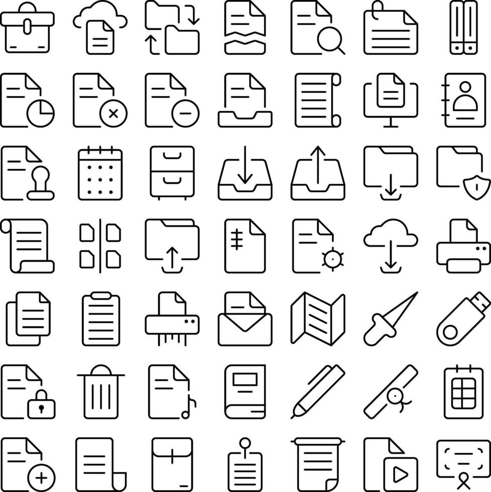 Vector of Documentation Icon Set. Perfect for user interface, new ...
