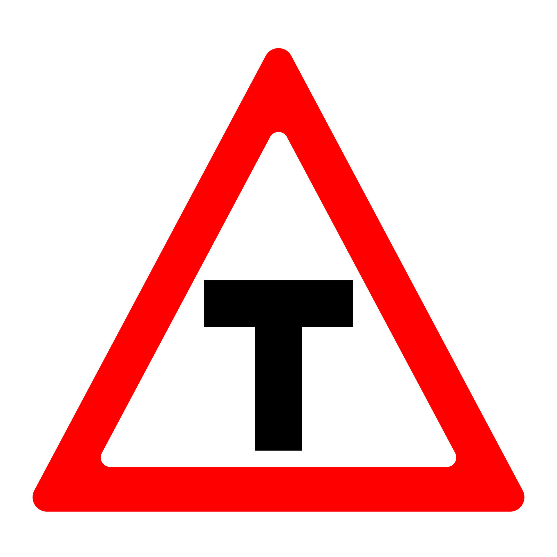 T intersection sign. Vector design. 39614748 Vector Art at Vecteezy