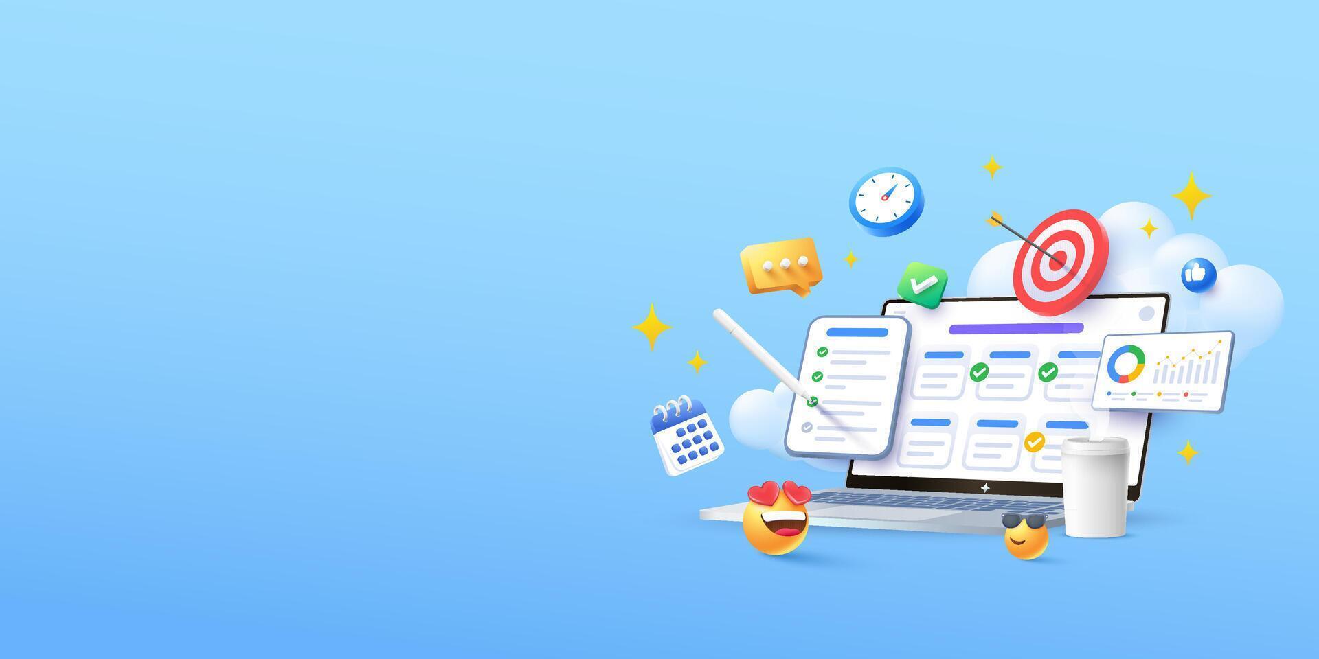 task management business planning app illustration 39615054 Vector Art ...