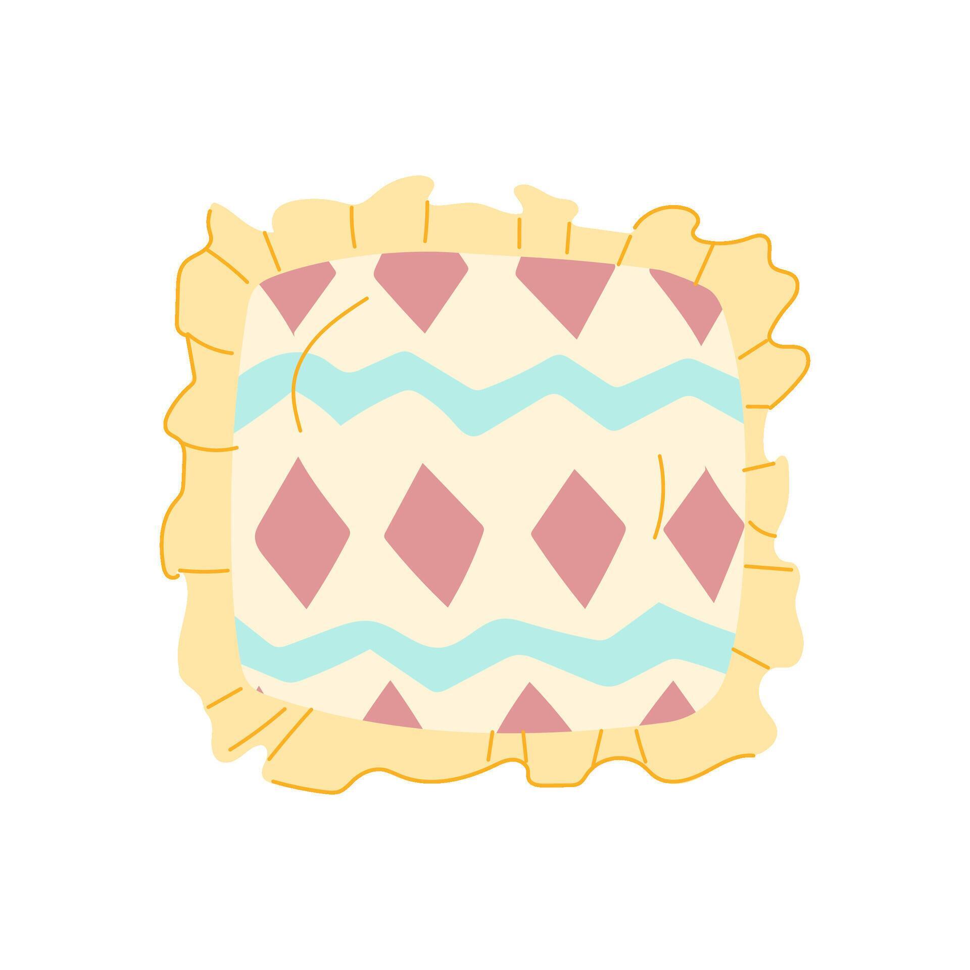Tribal Boho Pillow Cartoon Vector Illustration 39616360 Vector Art At