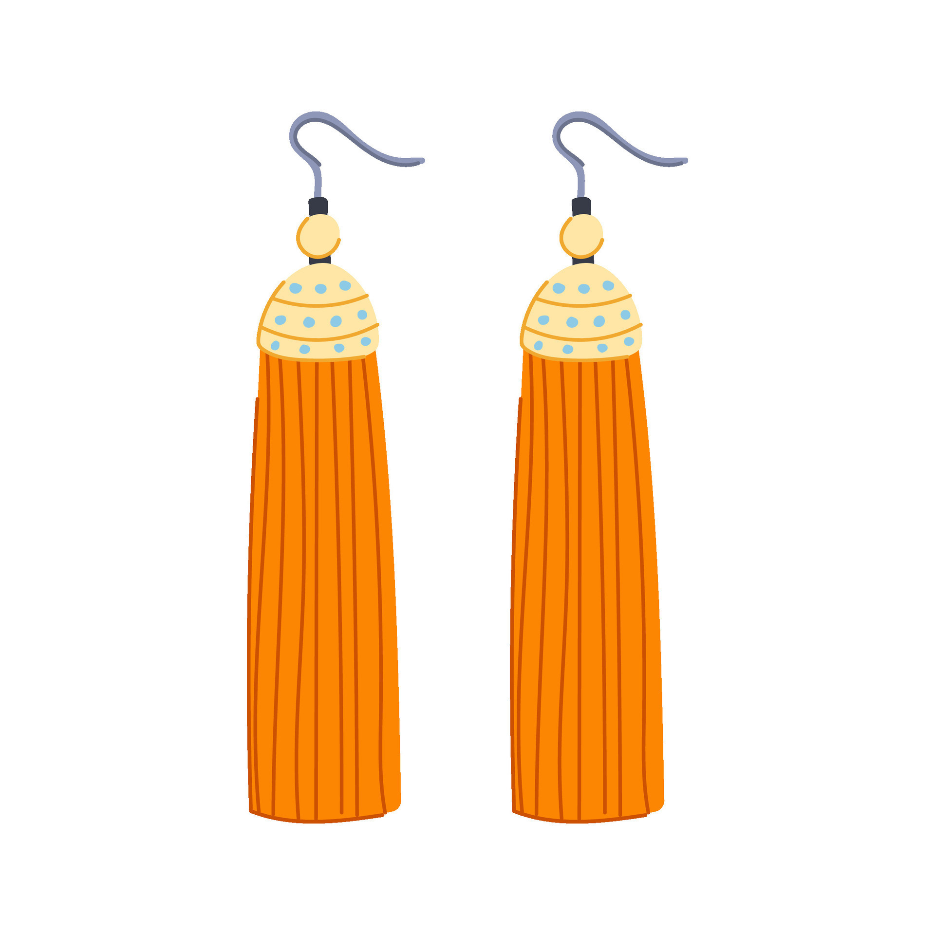 Shape Boho Earrings Cartoon Vector Illustration 39616495 Vector Art At Vecteezy